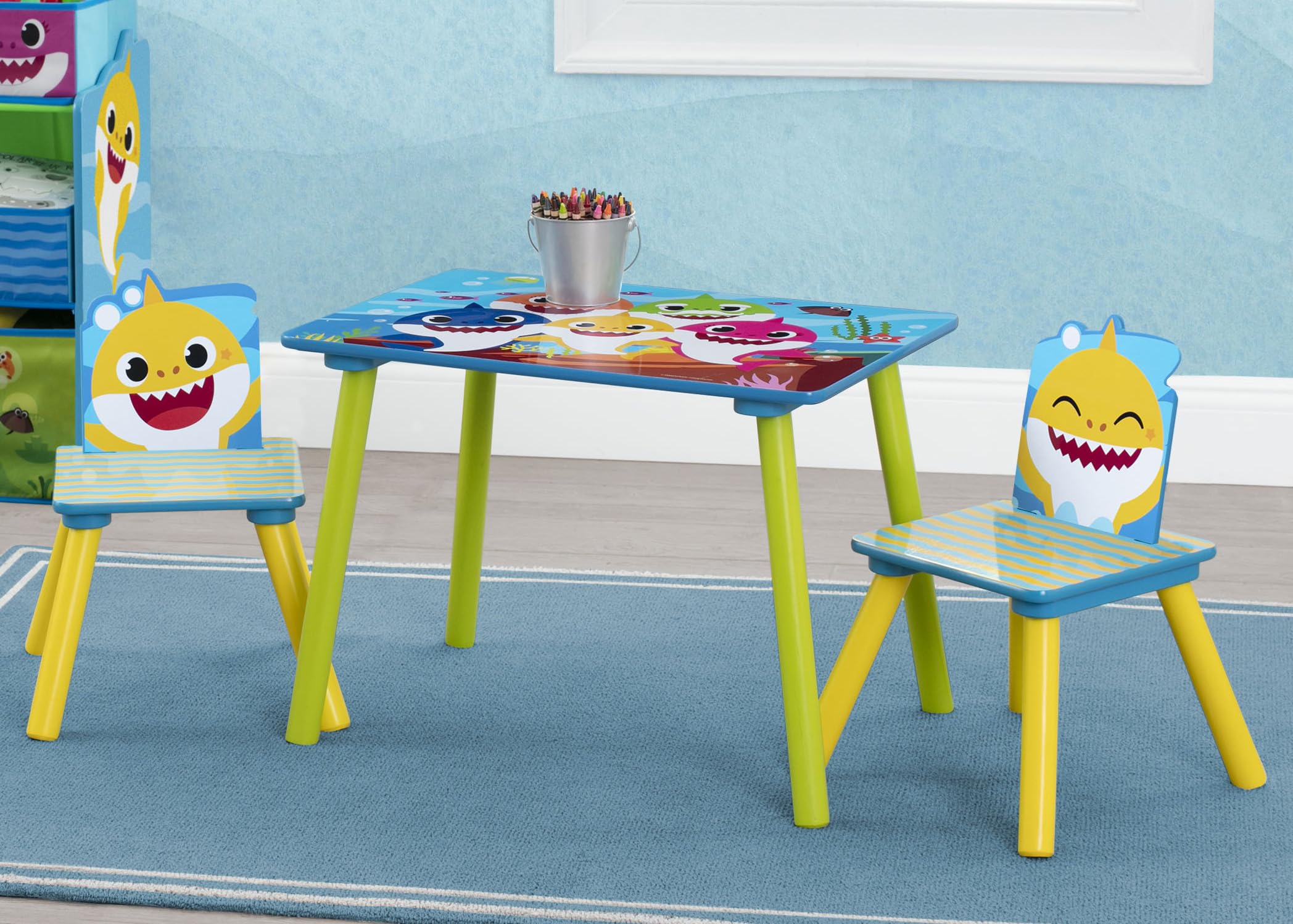 Snapklik.com : Baby Shark Table And Chair Set By Delta Children