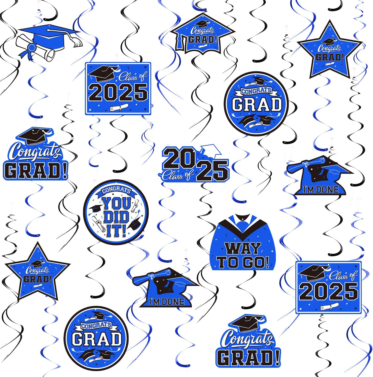 Amazon.com: Graduation Decorations Class of 2024, 54 Pieces Graduation ...