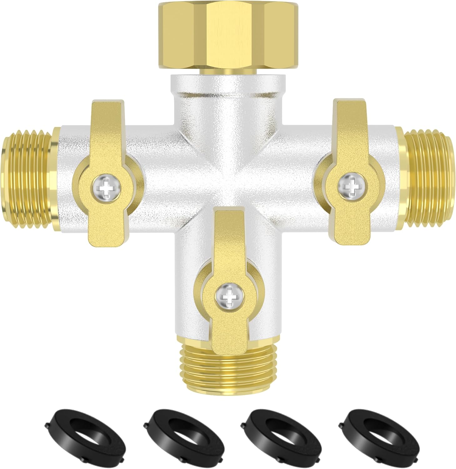 Amazon.com: HOSEFACT Garden Hose Splitter, 3 Way Heavy Duty Metal ...