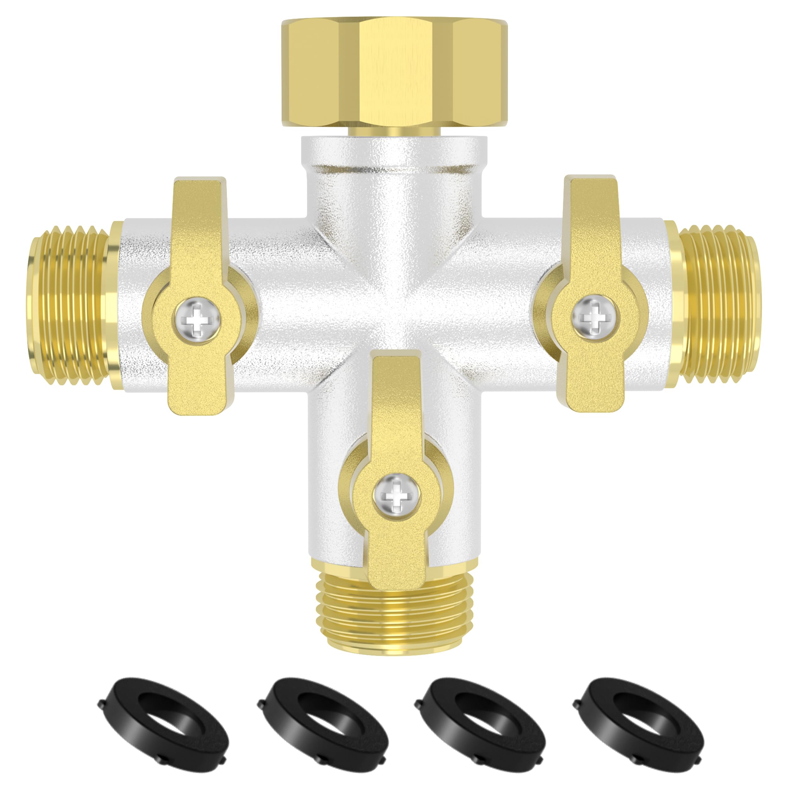 Amazon.com: HOSEFACT Garden Hose Splitter, 3 Way Heavy Duty Metal ...