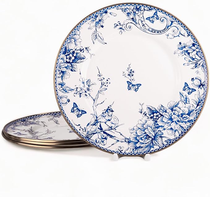 Amazon.com | STP GOODS Bird of Paradise Enamel Serving Plate Set 4 Pcs ...