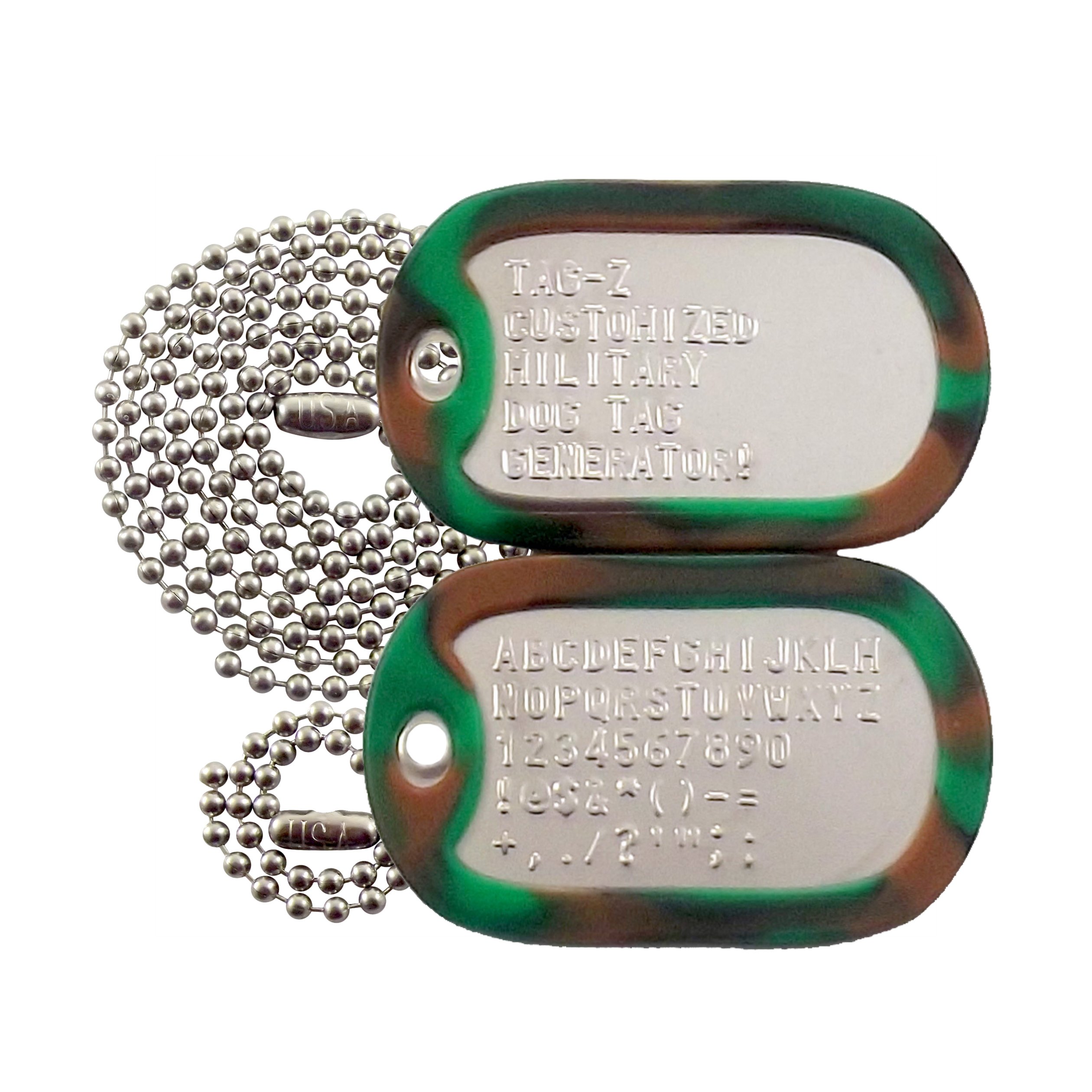 Amazon.com: Customized Military Dog Tags - Tag-Z - 42 Silencer Colors ...