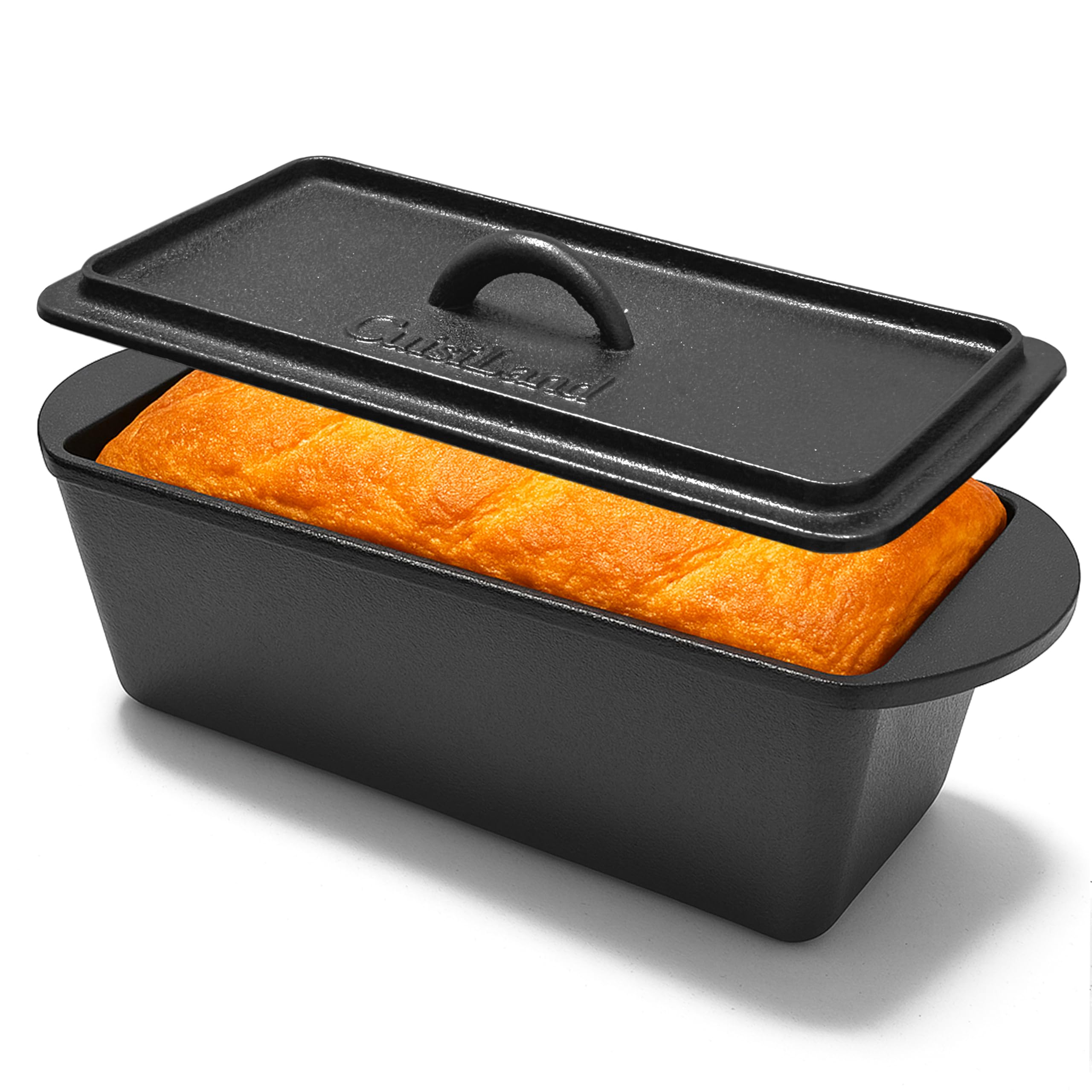 Snapklik.com : Cuisiland Rectangular Cast Iron Bread Loaf Pan, Heavy ...