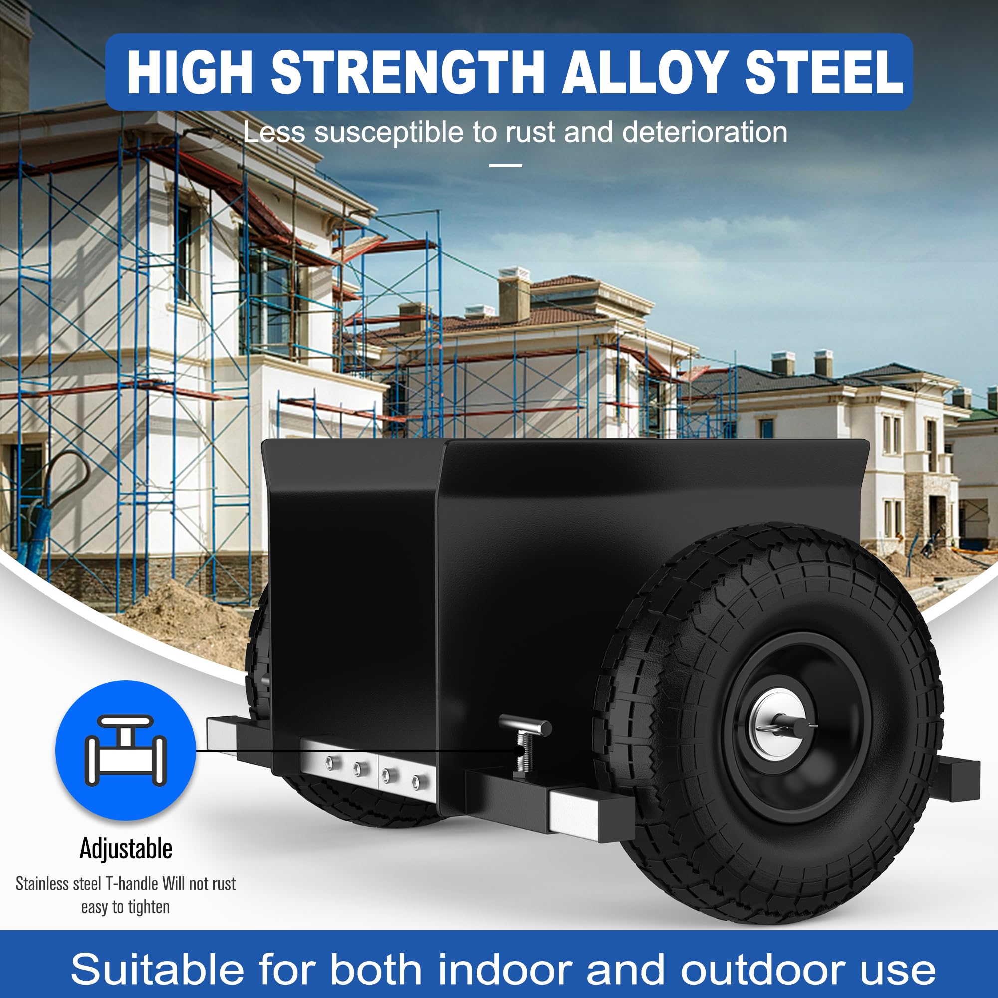 Snapklik.com : Moving Adjustable Panel Dolly, 2 10" Heavy Duty Solid ...
