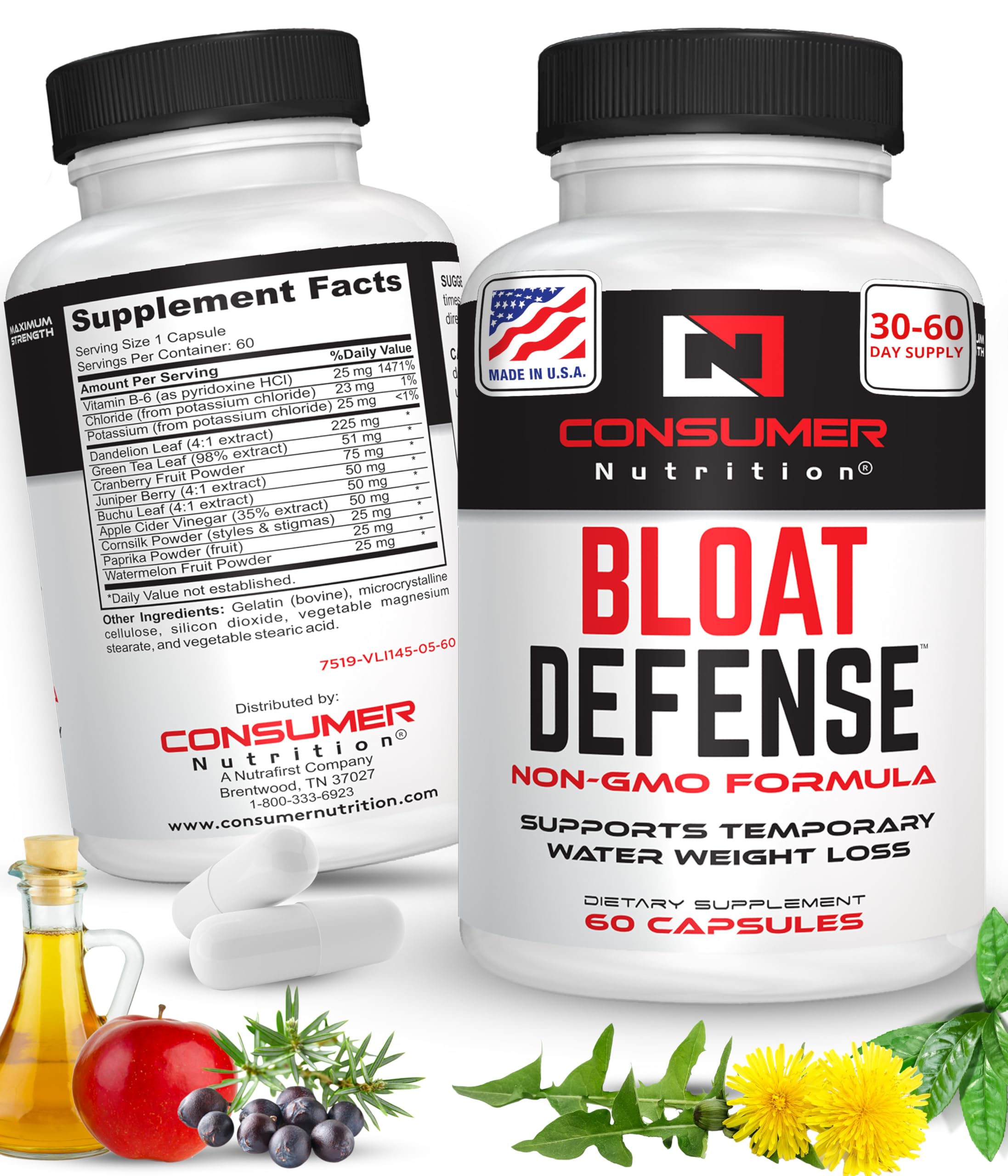 Amazon.com: Consumer Nutrition Water Away Pills Maximum Strength ...