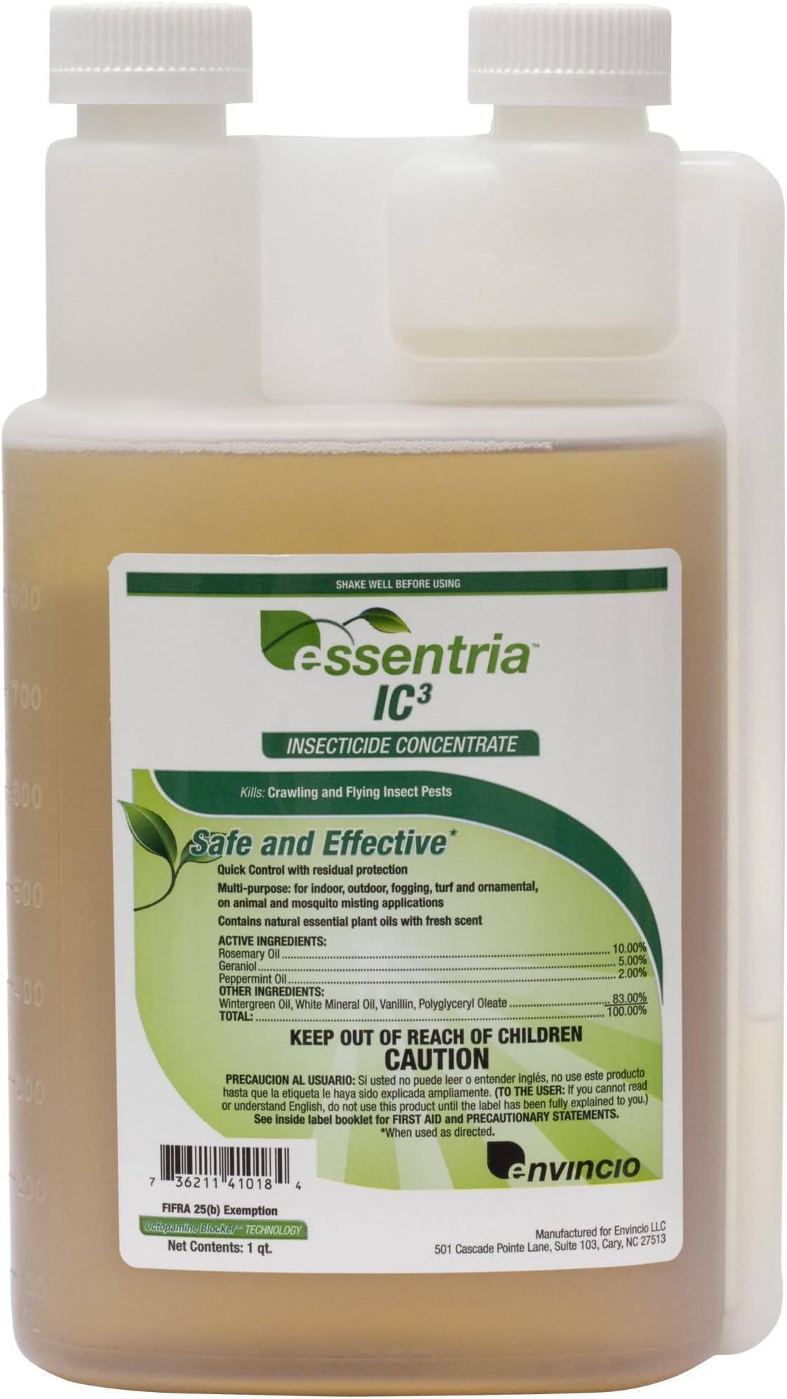 Amazon.com: Zoecon Essentria IC-3 Insecticide Concentrate 32oz : Patio ...