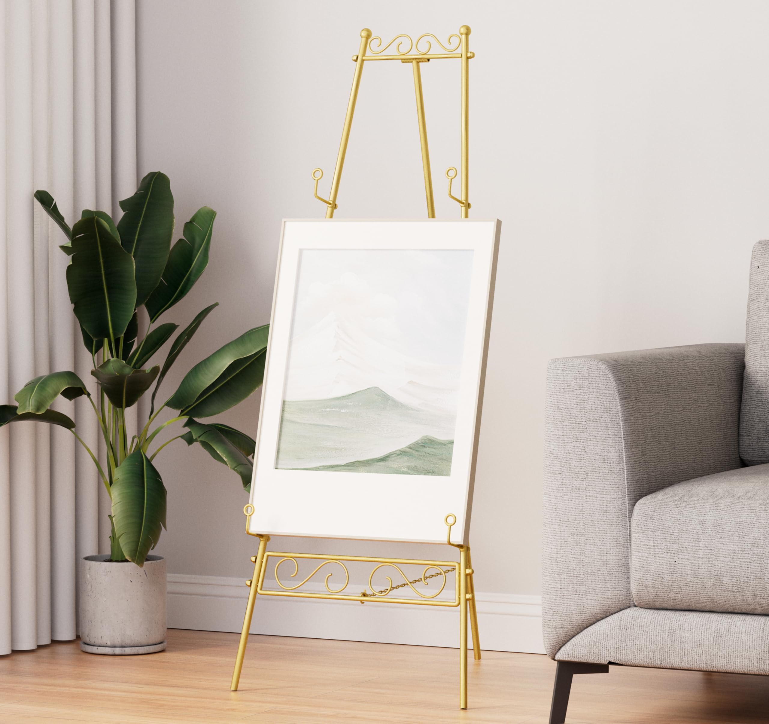 Amazon.com: mopam Metal Easel Stand, Adjustable Gold Easel Stand 3 Tier ...