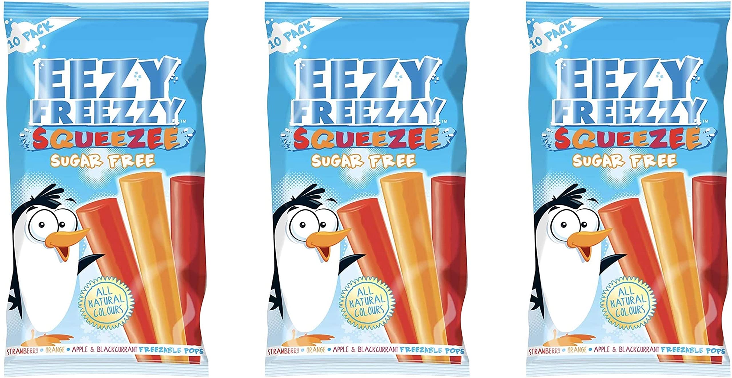 Sugar Free Eezy Freezzy Ice Lollies Pack of 3 (30 X 50ml Freeze pops ...