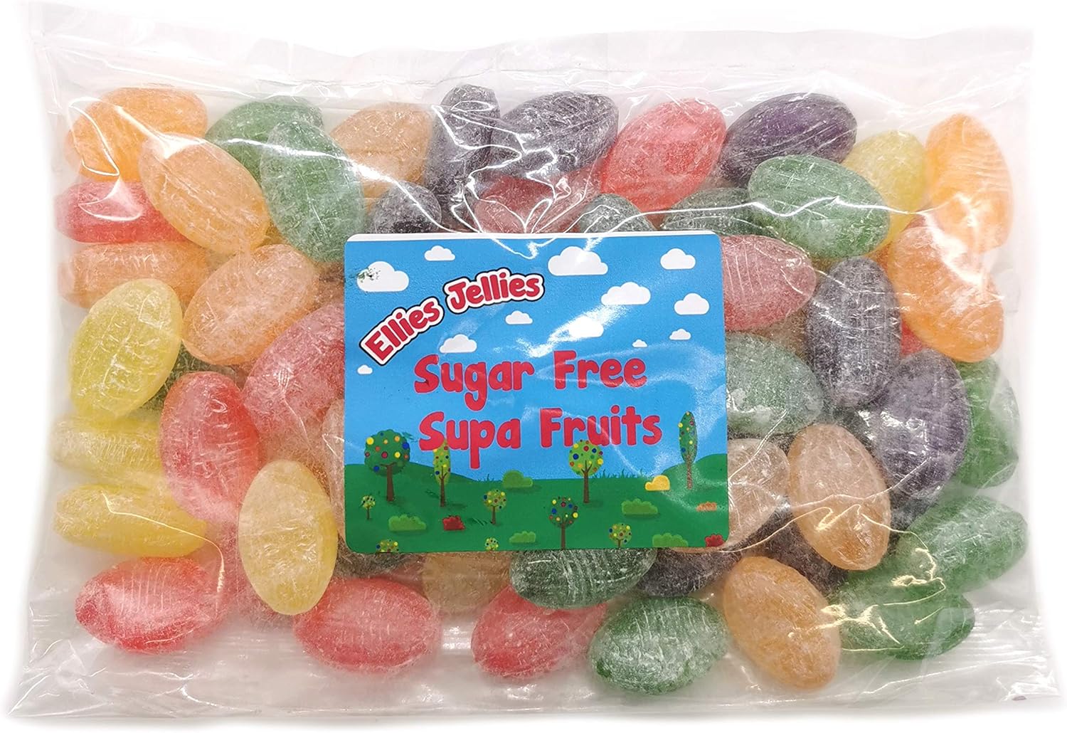 Ellies Jellies Sugar Free Supa Fruits 500g Bag : Amazon.co.uk: Grocery