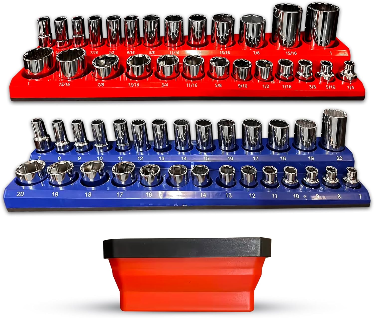 Amazon.com: Magnetic Socket Holder Organizer Set, Set Includes 3/8 ...