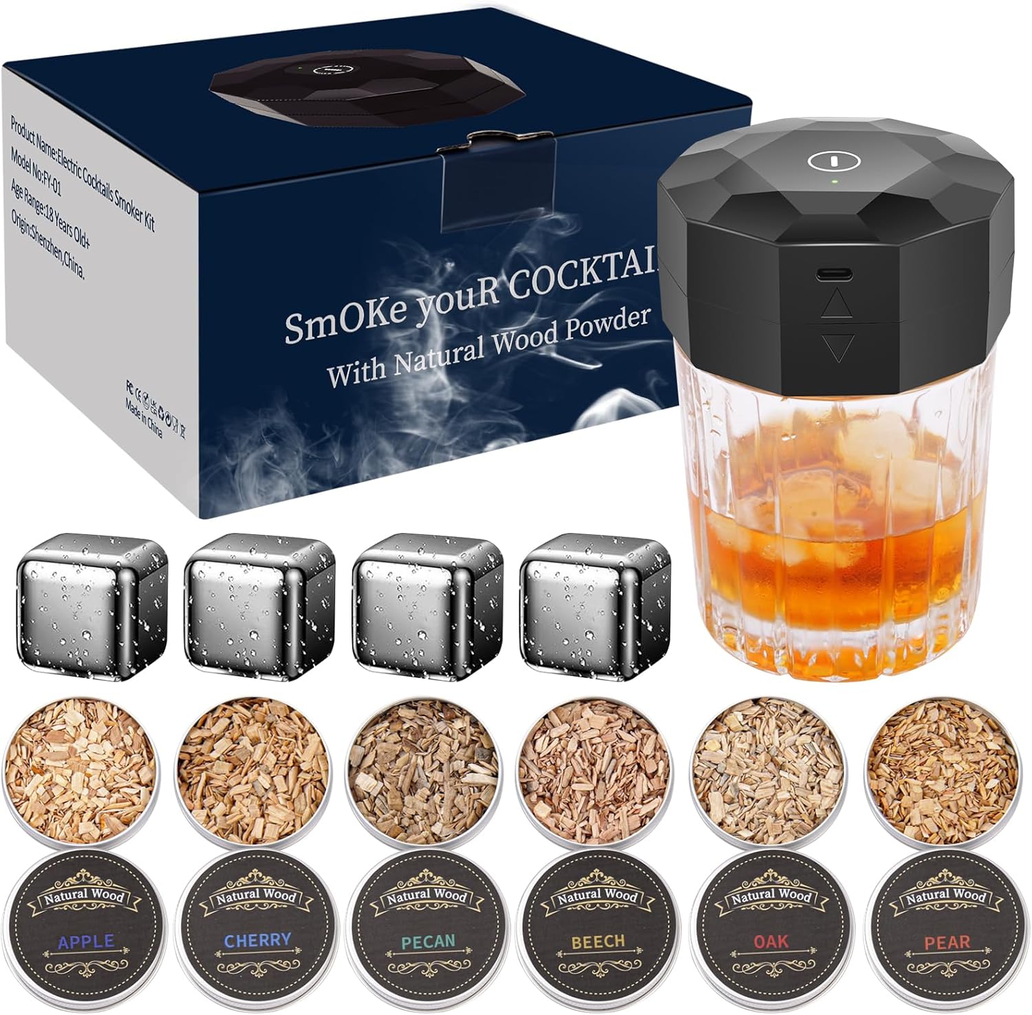 Amazon.com : KOUARA Whiskey Smoker Kit - Electric Cocktail Kit with 6 ...