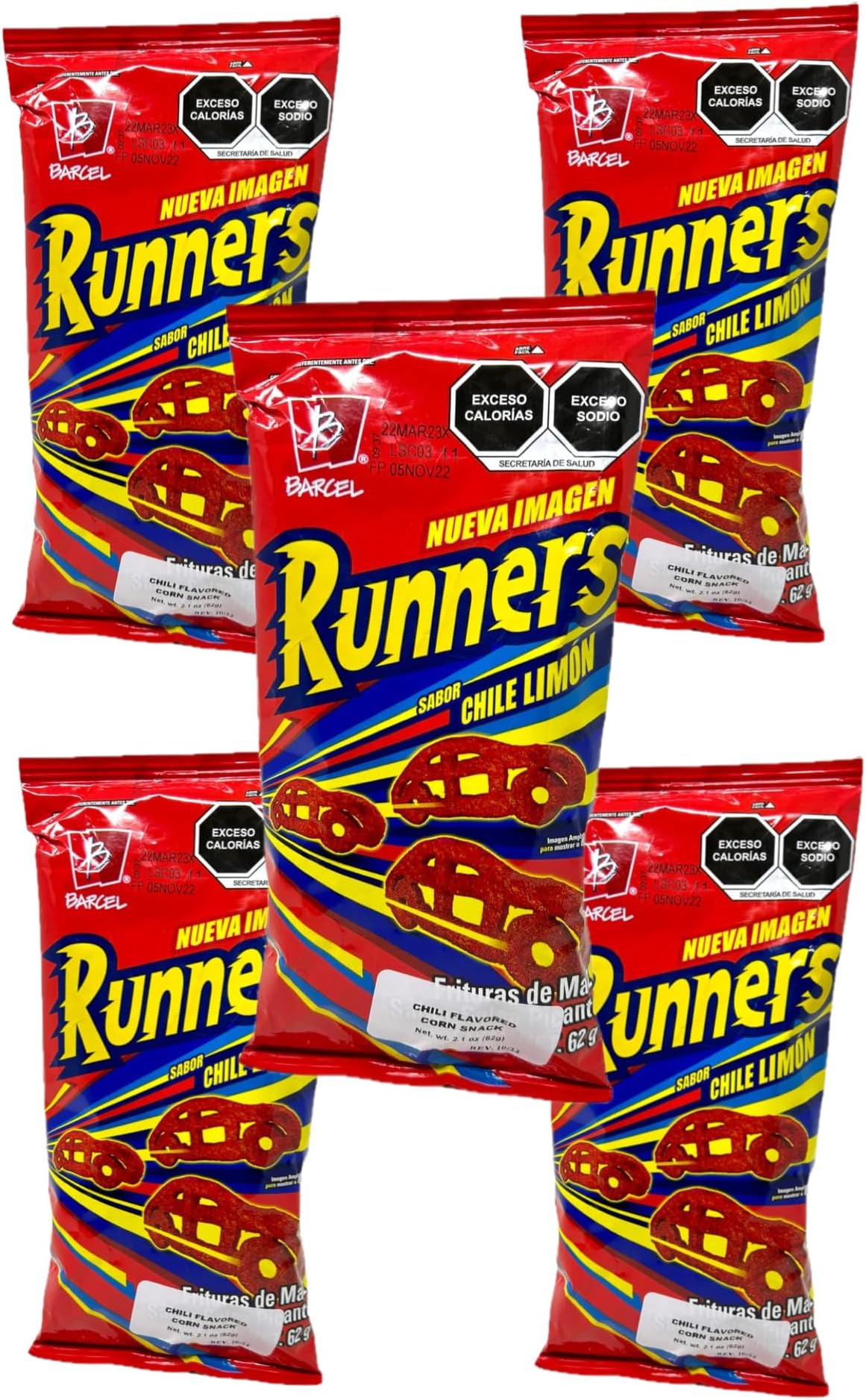 Amazon.com: Runners Barcel mexican chips - 5 bags of 62g each