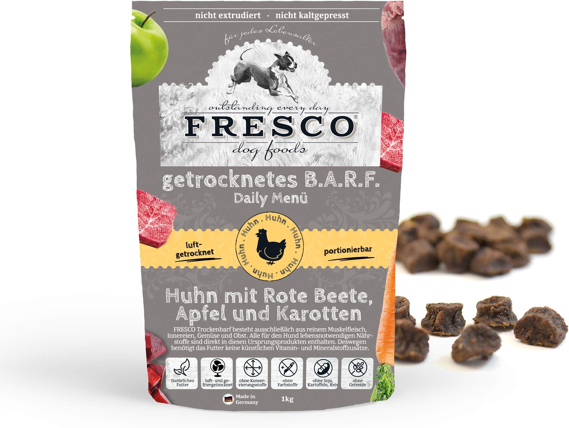 Fresco Dog Trockenbarf I Daily Menü Huhn mit Rote Bete, Apfel und ...