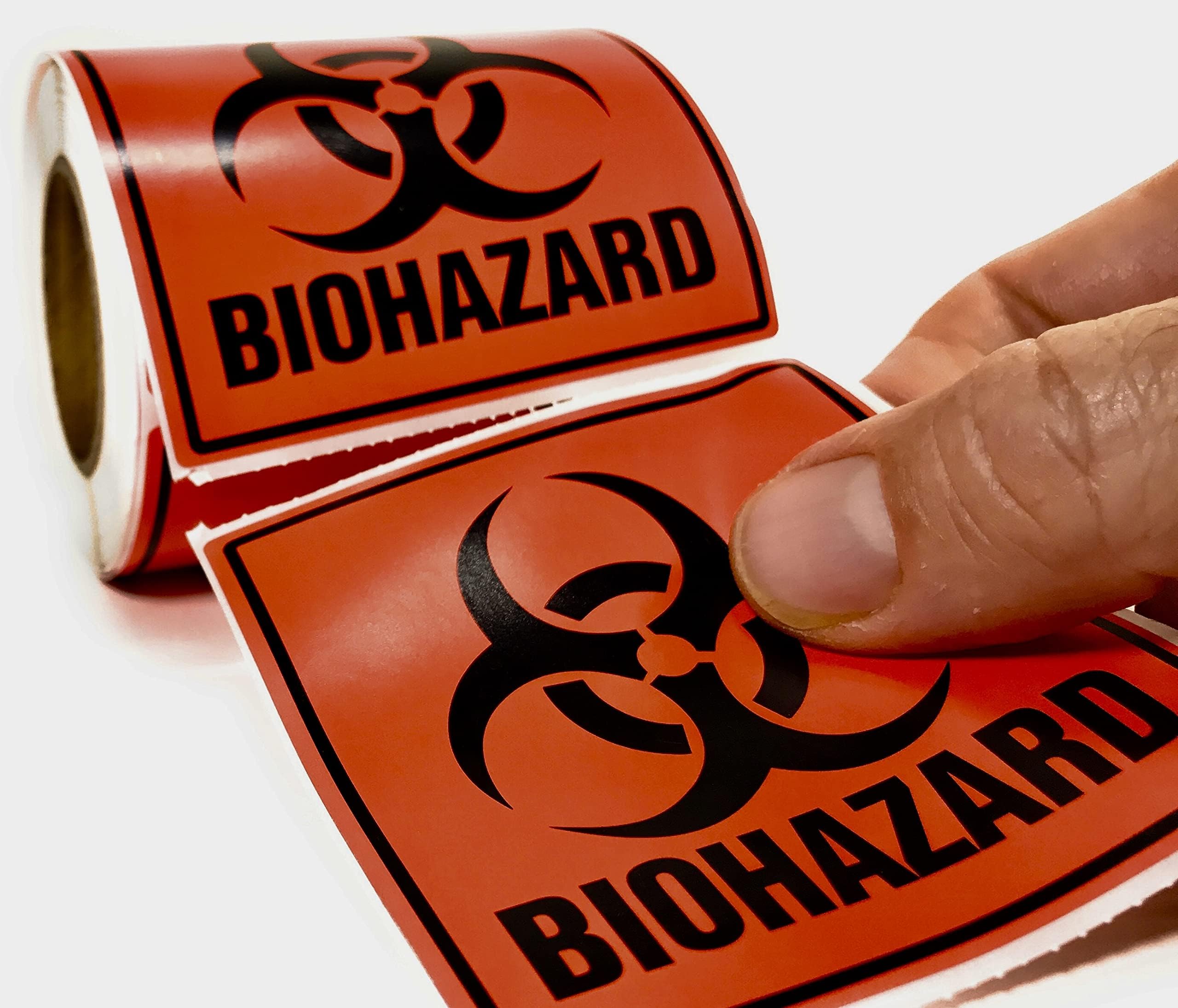 Amazon.com : Biohazard 3" x 3" Perforated Labels/Stickers 250 Count ...