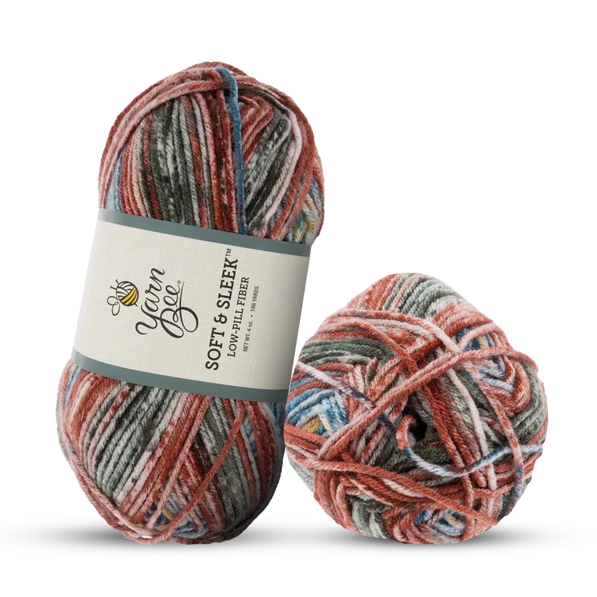 Amazon.com: Yarn Bee Medium Yarn for Crocheting & Knitting – Soft Yarn ...