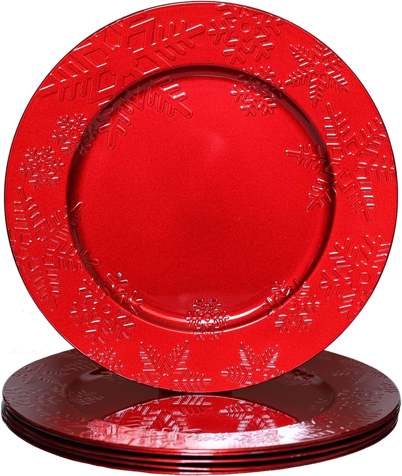 Amazon.com | Holly Berry Design Charger Plates (Set of 4): Charger Plates