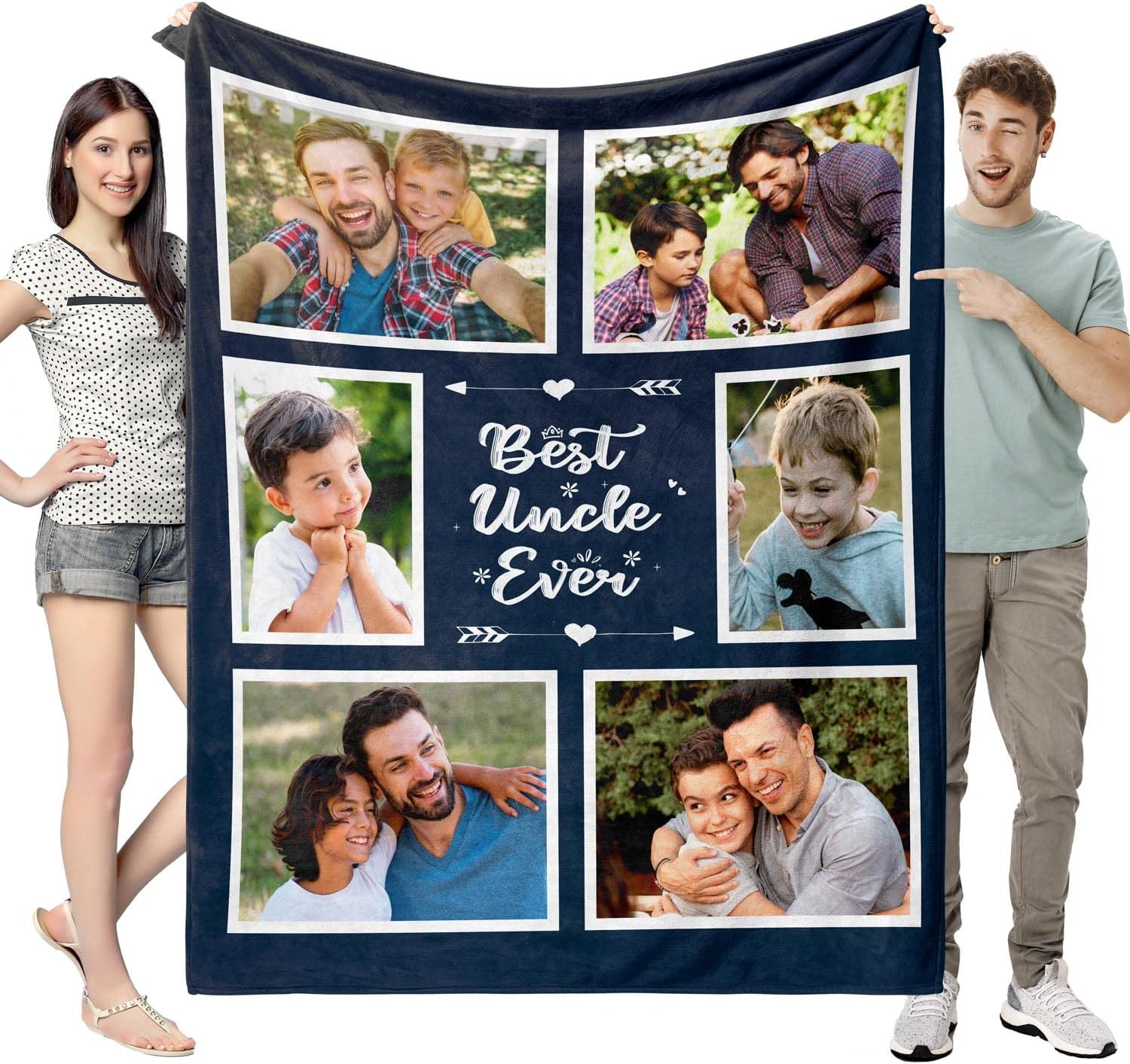 Amazon.com: Easycosy Custom Blankets with Picture Text Personalized ...