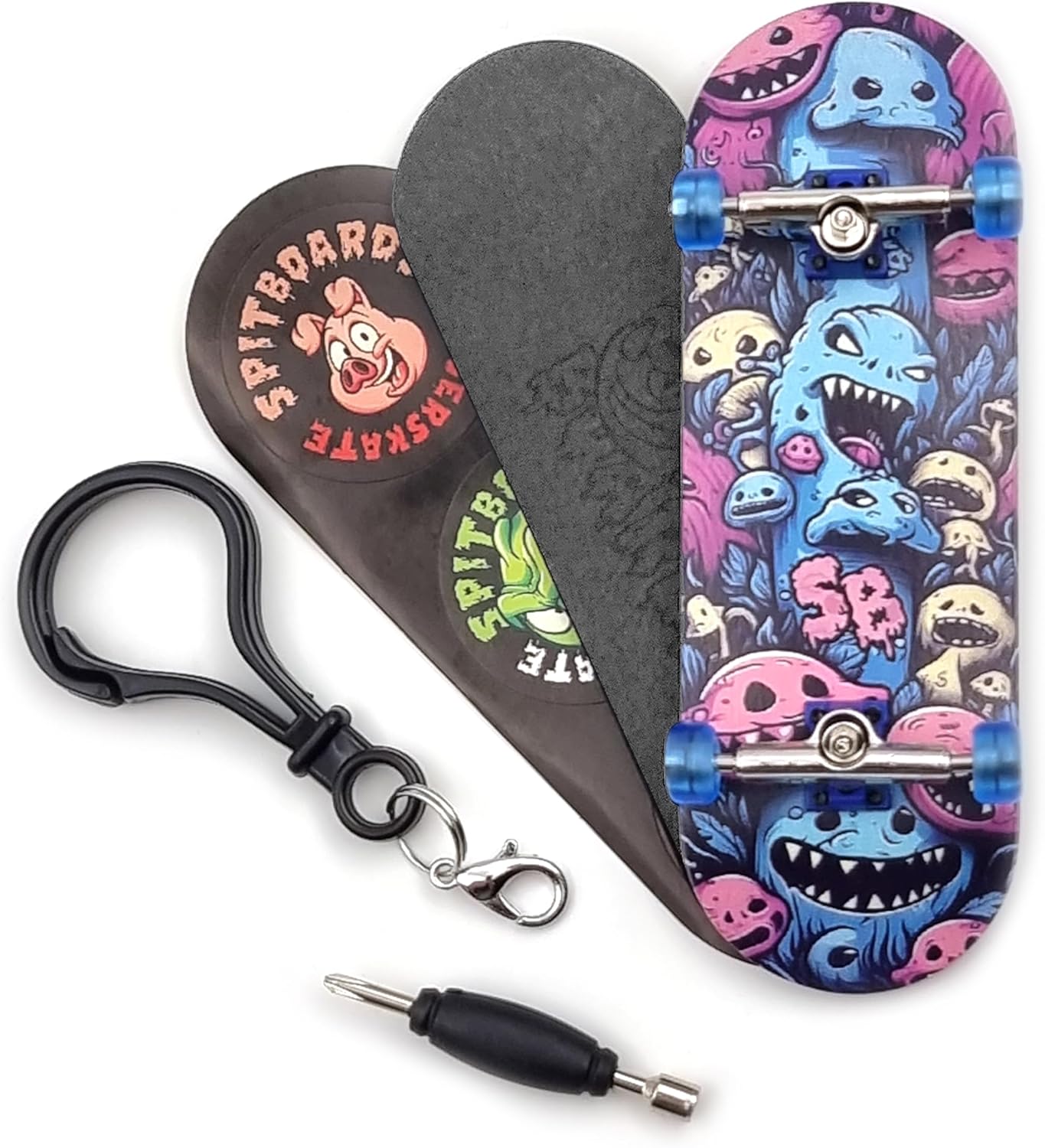 Amazon.com: SPITBOARDS® 32 x 96 mm Fingerboard Complete Wood Set-Up ...