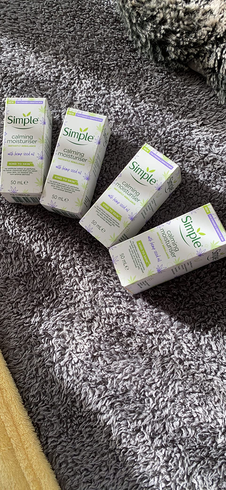 Simple Calming Moisturiser Skin Cream with organic hemp seed oil ...