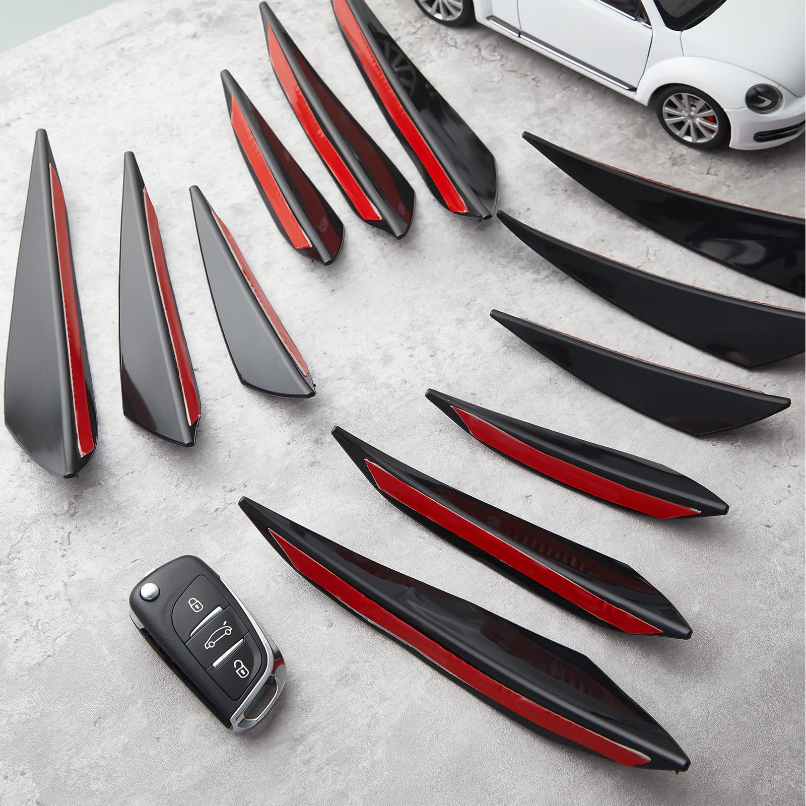 Snapklik.com : Tallew 12 Pcs Universal Car Spoiler Canards Kit Front ...