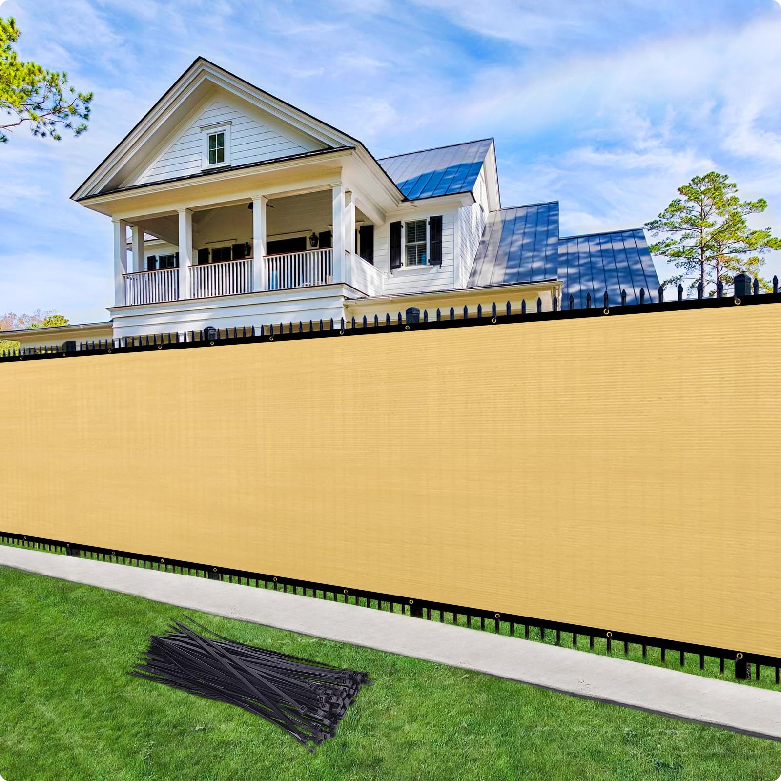 Snapklik.com : 4ft X50ft Privacy Screen Fence 90% Blockage Heavy Duty ...