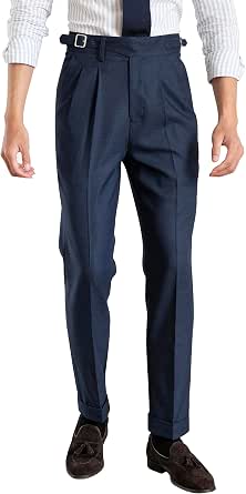 Men's Classic Gurkha Naples Italian Old Money Style Pants Dress Pants ...