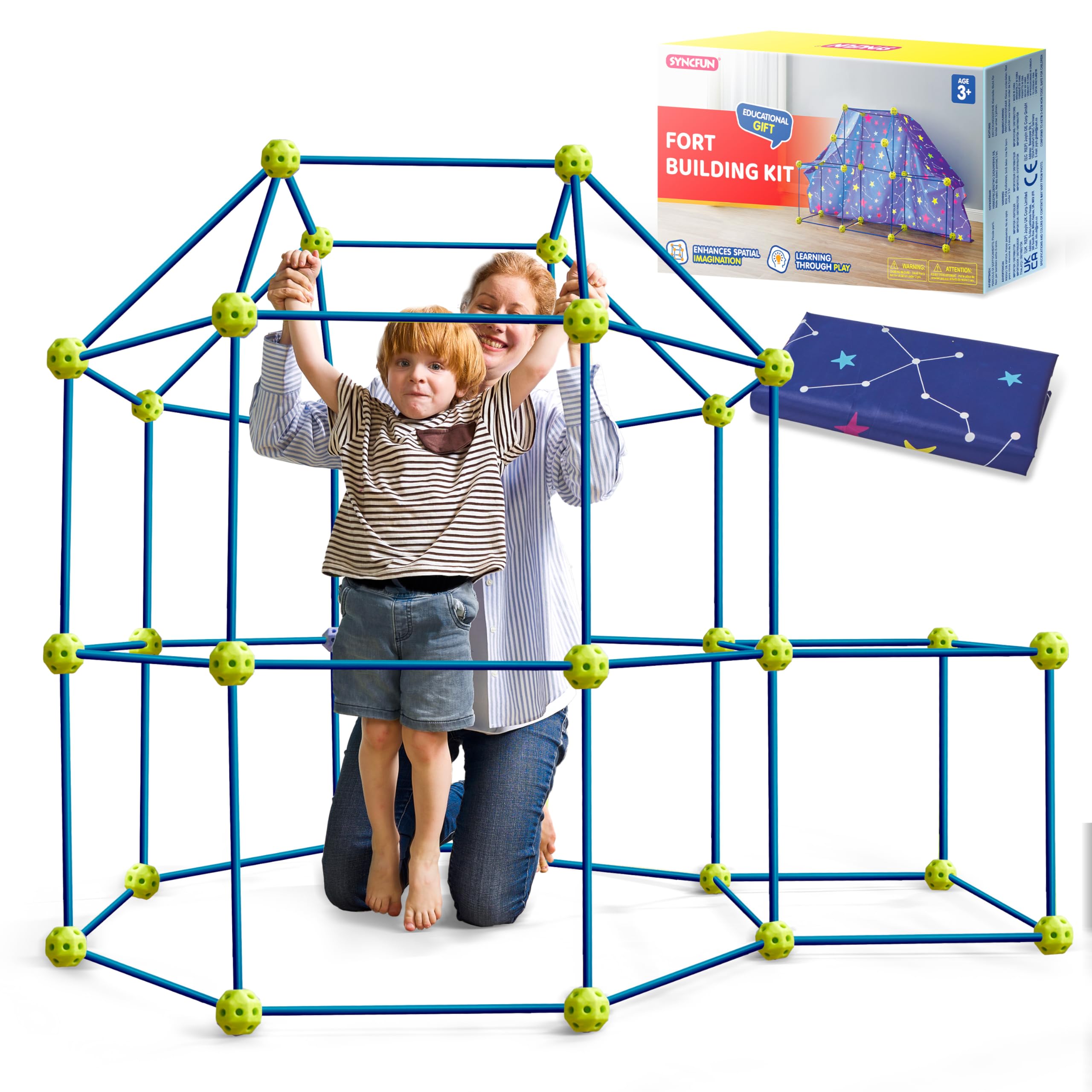 Amazon.com: SYNCFUN Fort Building Kit for Kids, STEM Creative ...