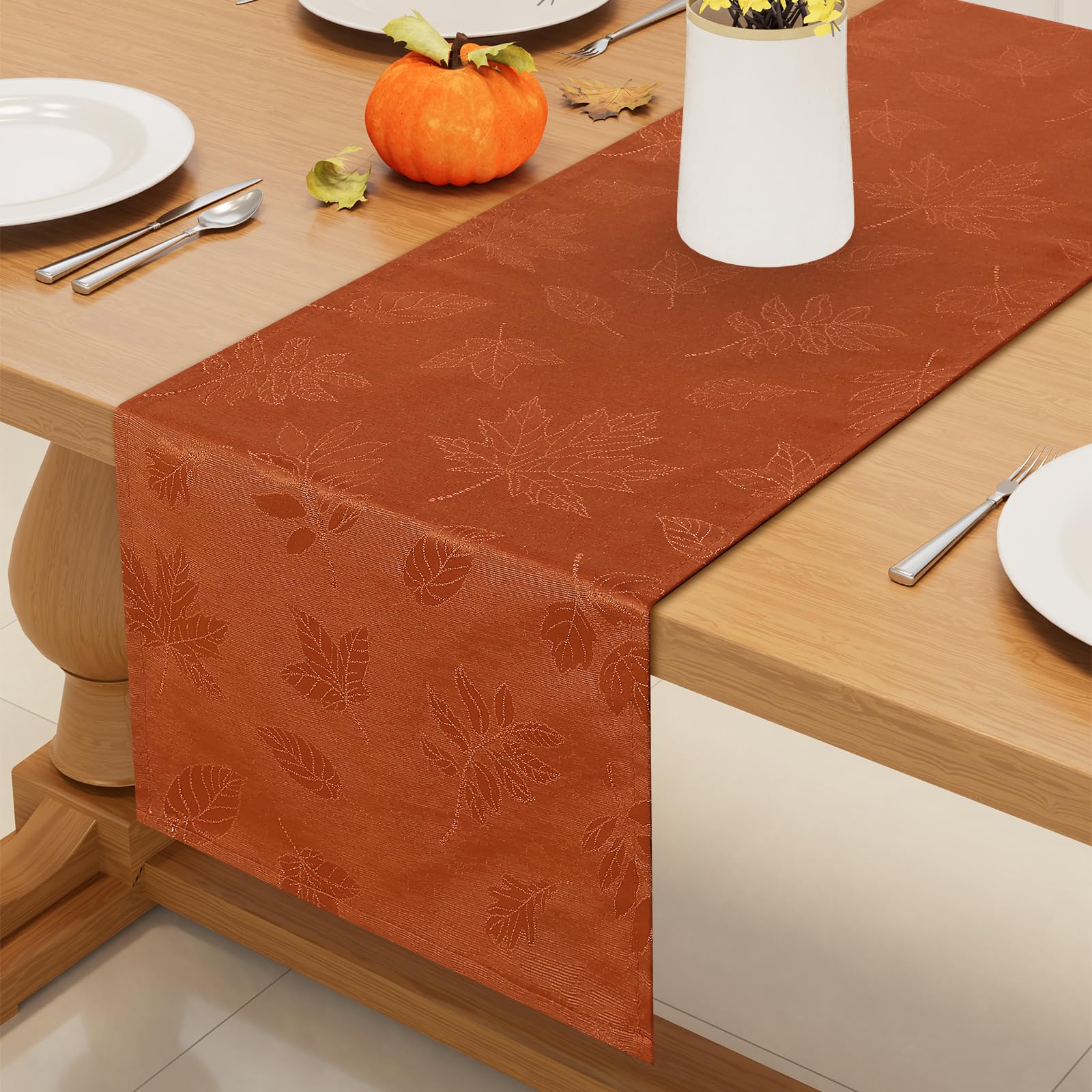 Snapklik.com : Smiry Fall Table Runner - 13x72 Inch Autumn Leaves ...