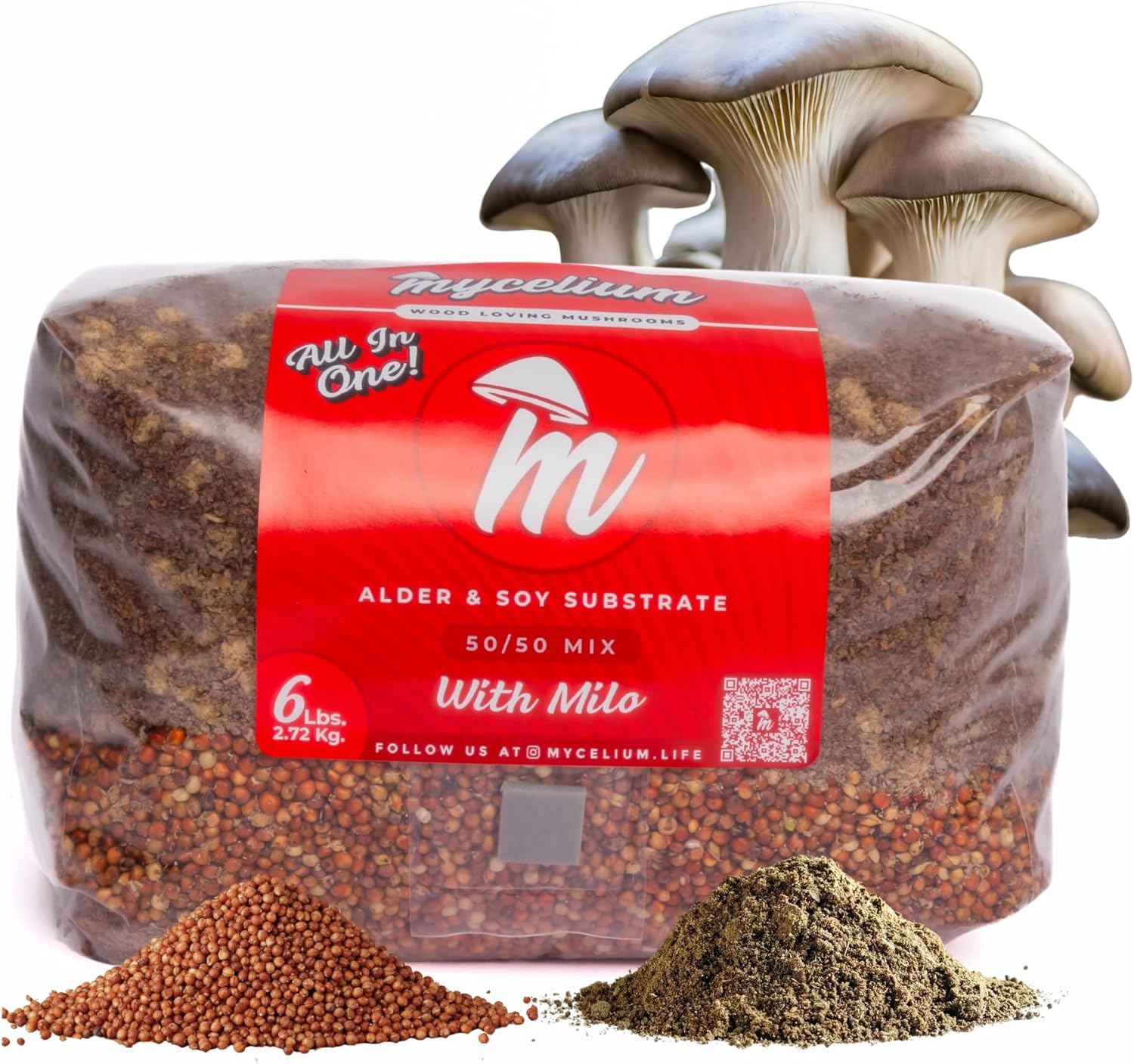 Mycelium All-in-One Mushroom Grow Kit – 6 lb Sterilized Substrate with ...