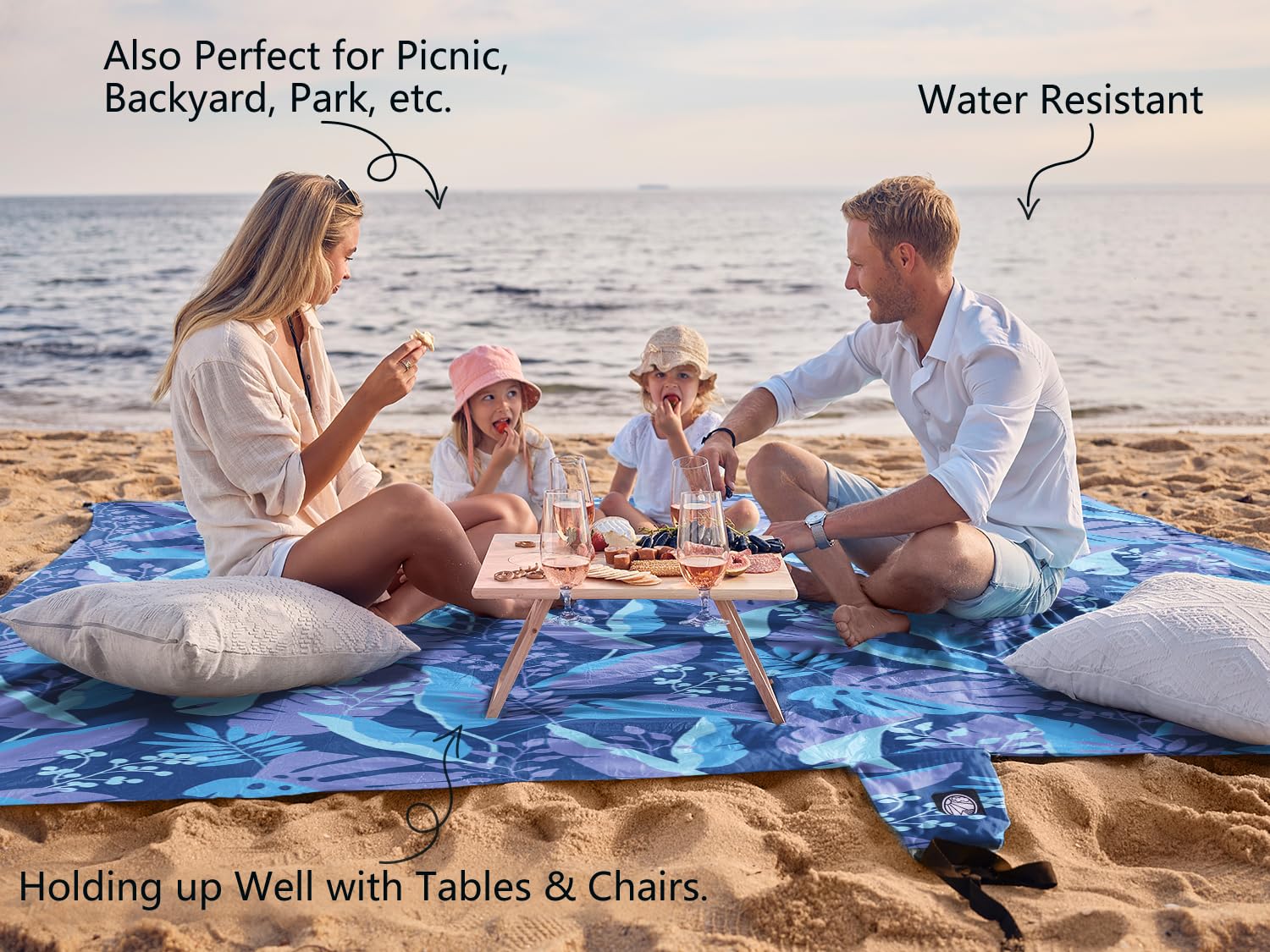 Snapklik.com : WEKAPO Beach Blanket Waterproof Sandproof Oversized ...