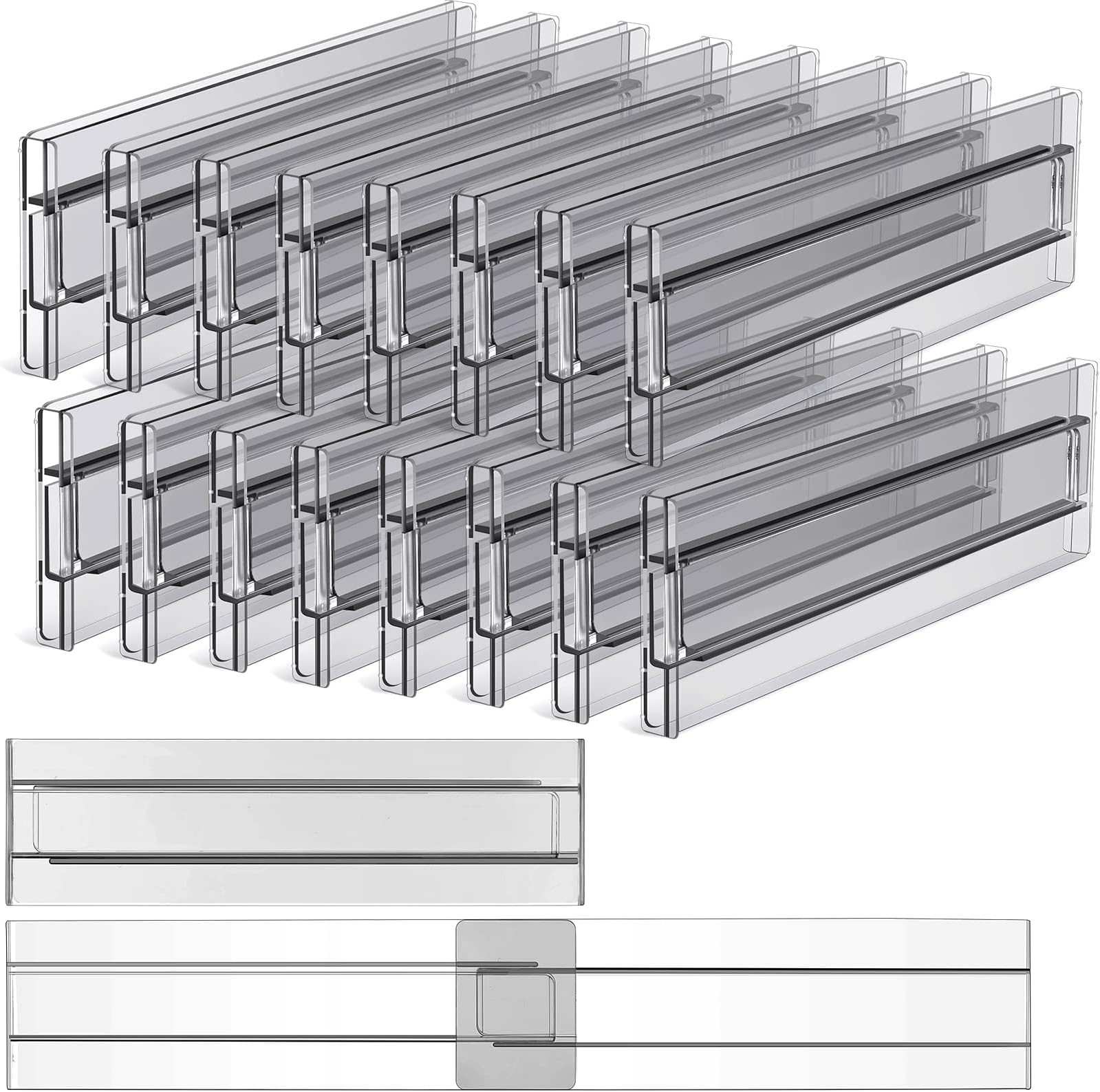 Amazon.com: Hoteam 18 Pack Drawer Dividers Organizer Adjustable ...