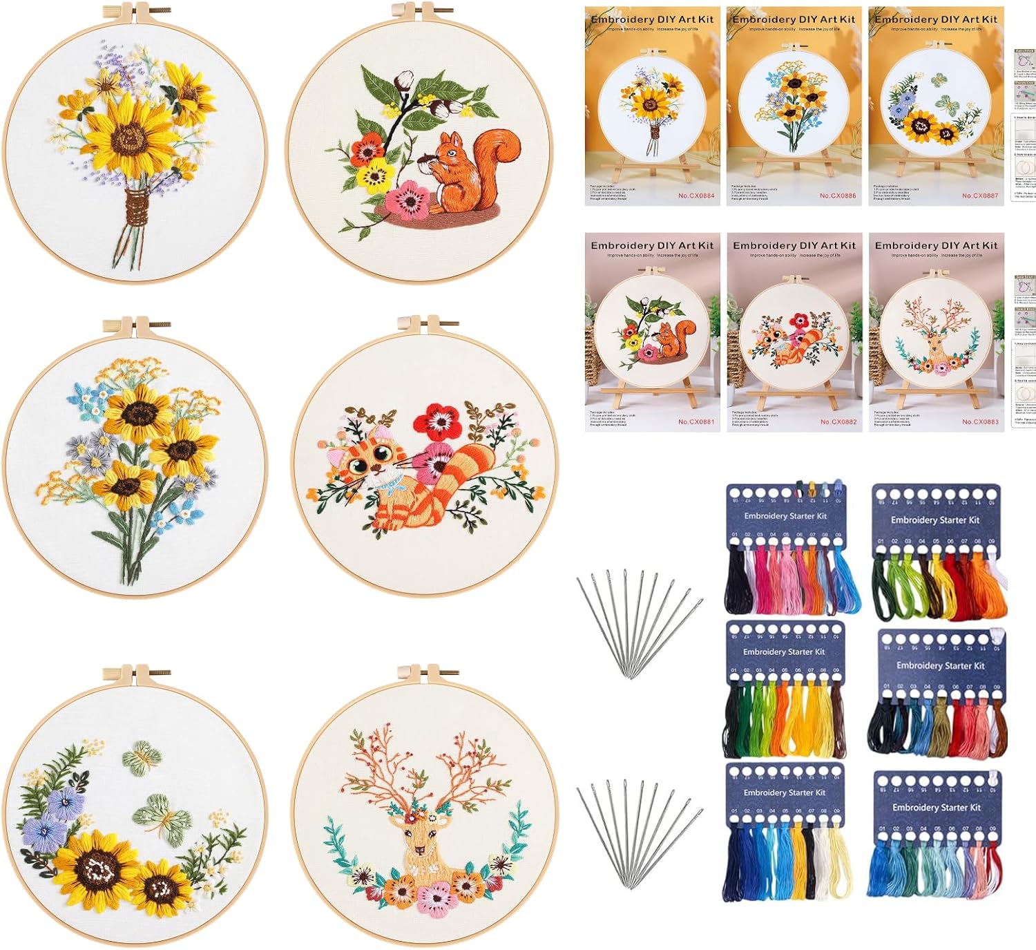 Amazon.com: Embroidery Kit for Beginners,Cross Stitch Kits for Adults ...