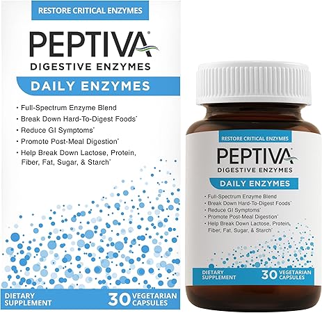 Amazon.com: Peptiva Daily Digestive Enzymes, Full-Spectrum, Daily ...