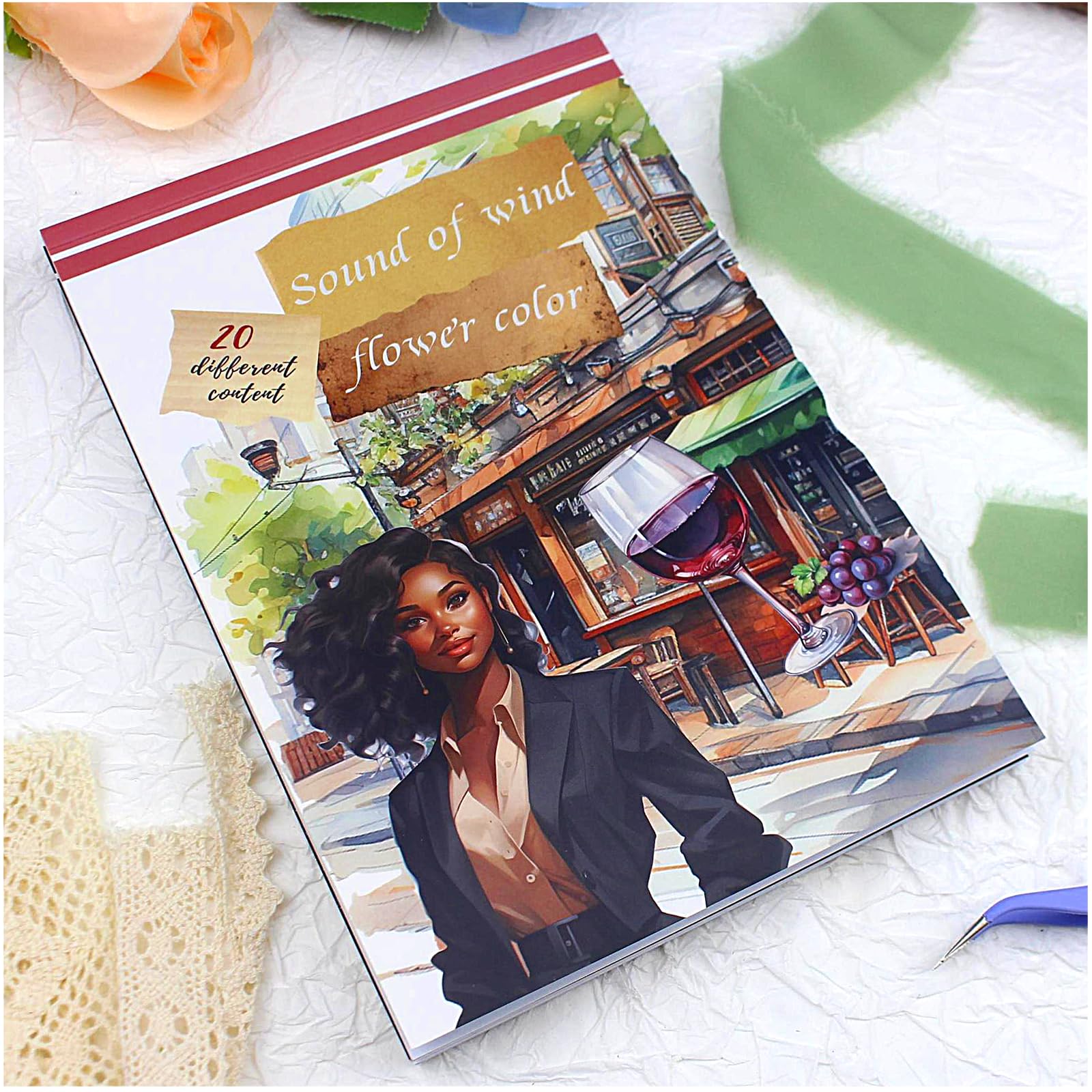 Amazon.com: Dwpetzo A5 Pre-Cut Journal Sticker Book for Journaling ...