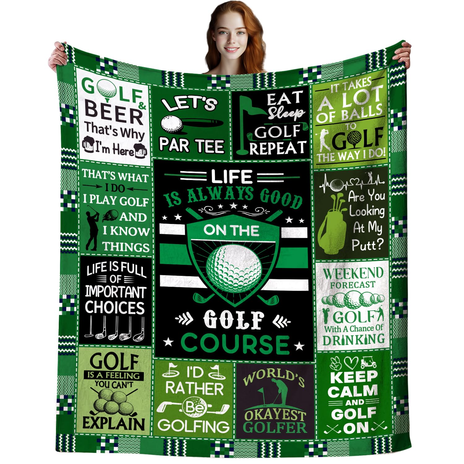 Amazon.com: LEKEFLOW Unique Golf Blanket for Men,Golf Accessories for ...