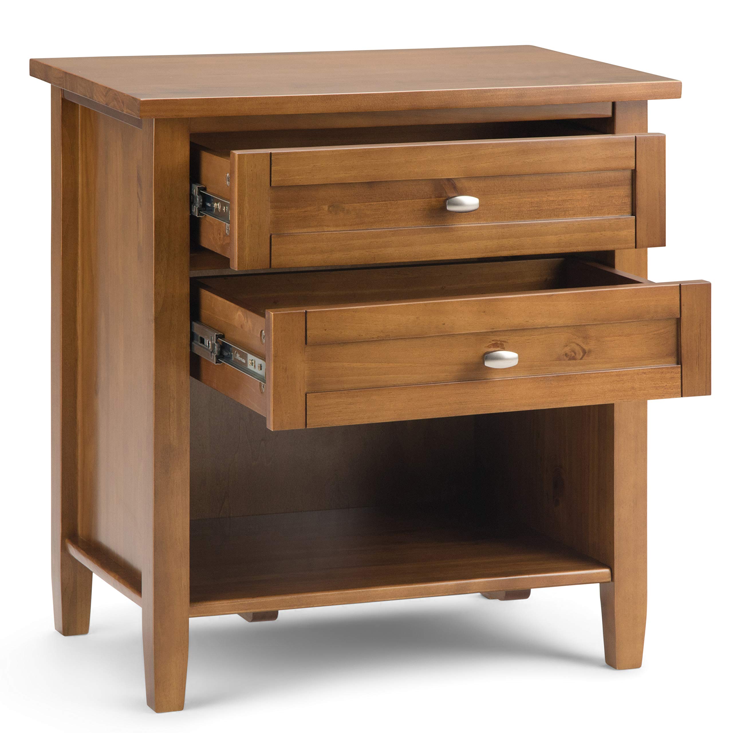 Snapklik.com : SIMPLIHOME Warm Shaker Bedside Table - 24 Inch Wide ...