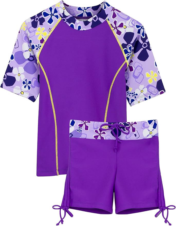 Amazon.com: Tuga Girls Surfer Girl 2 PC Swim Set (UPF 50+), Playtime ...