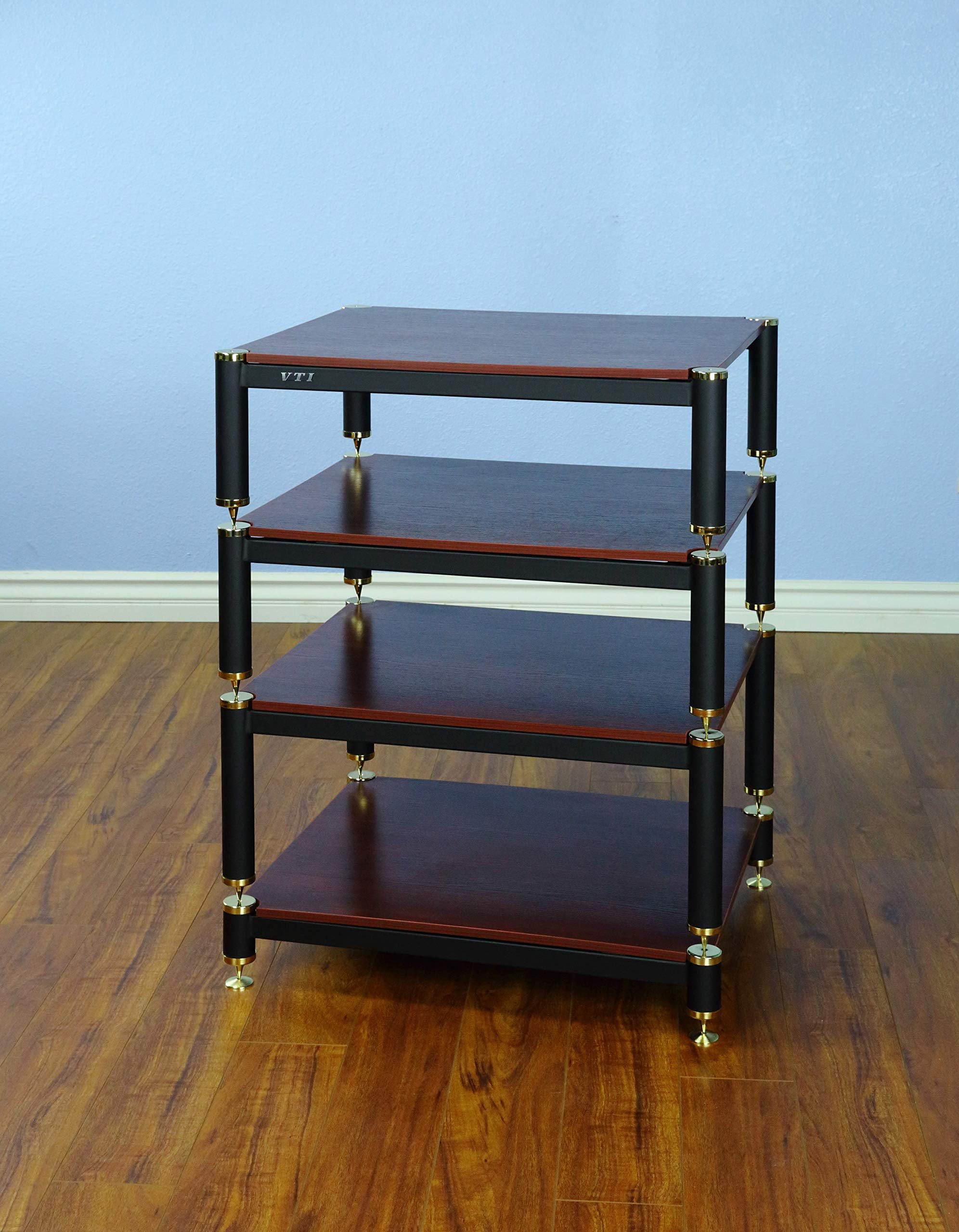 Amazon.com: VTI BL Series 4-Shelf Audio Rack-Gold/Black/Cherry : Home ...