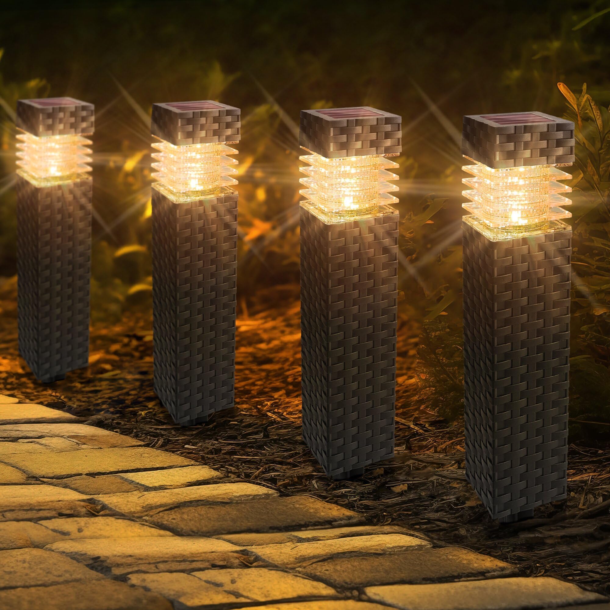 Jyoiat Solar Pathway Lights Outdoor - 6 Pack Landscape Lights Outdoor ...