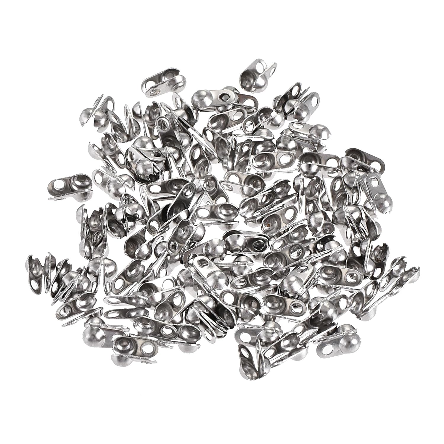 uxcell Ball Chain Connector, 2.4mm Ball Tips Clamshell Style Crimp Link ...