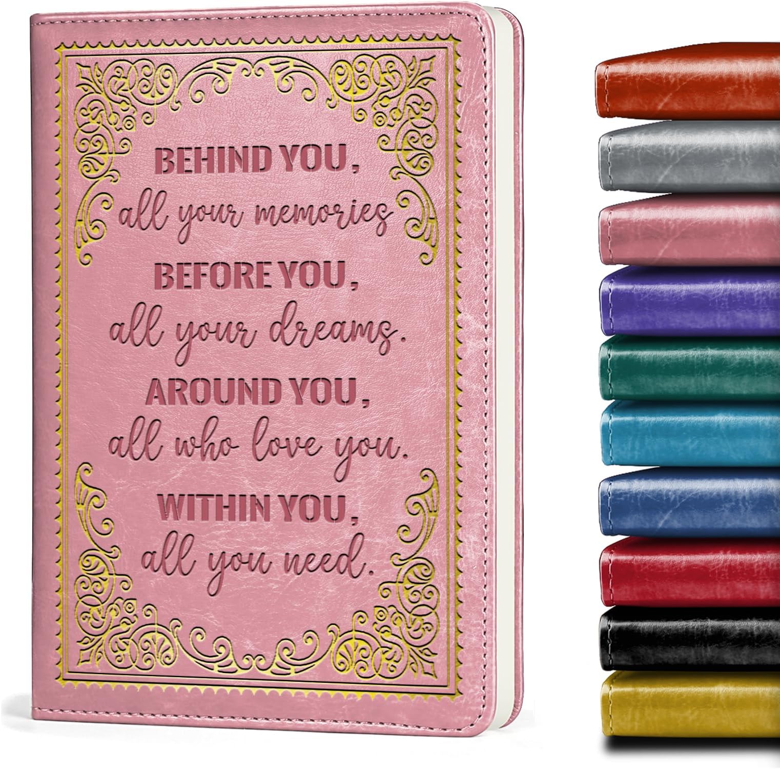 Amazon.com : WHLBHG Encouragement Gift Inspirational Leather Journal ...