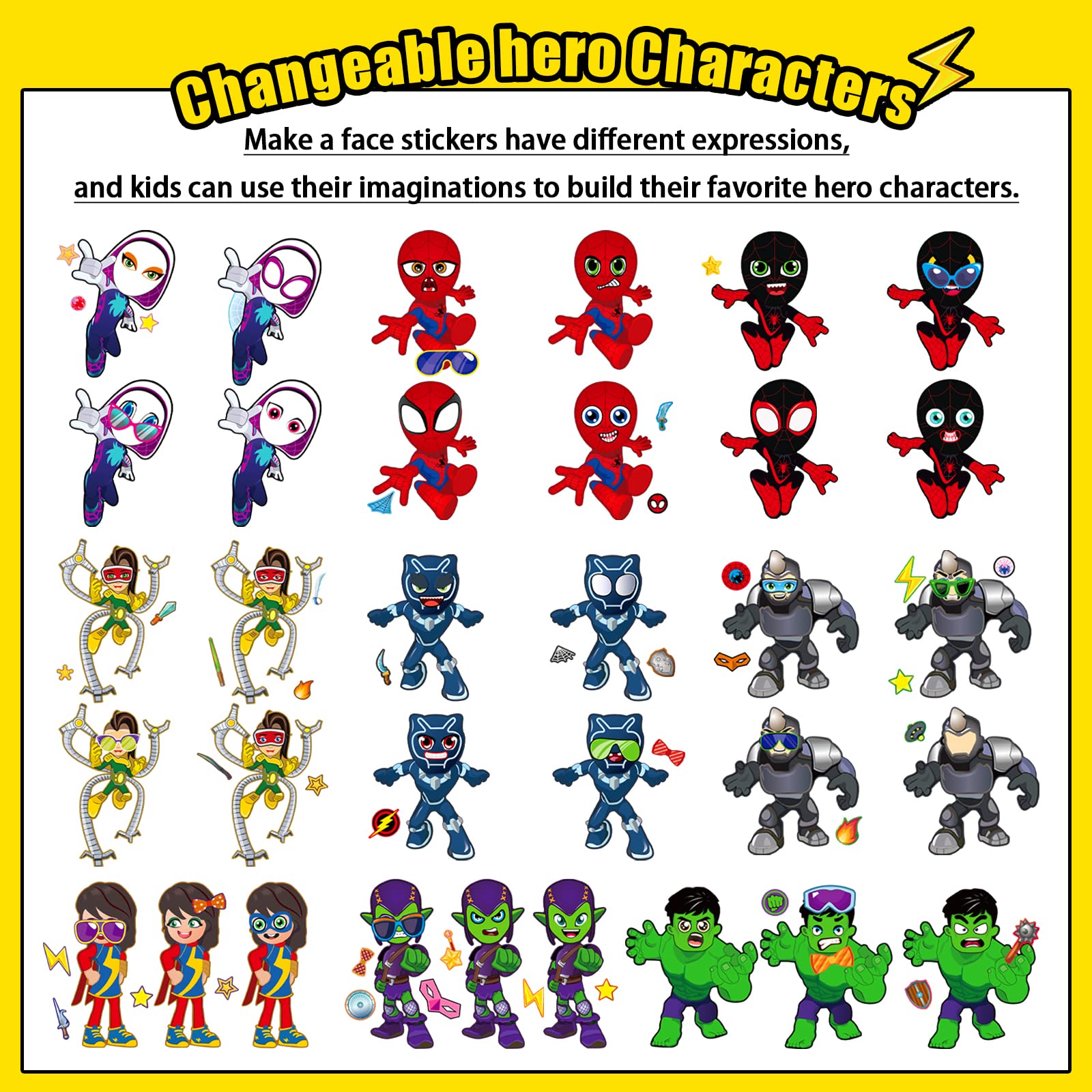 Snapklik.com : Spidey & Friends Stickers For Kids -27 Sheets Different ...