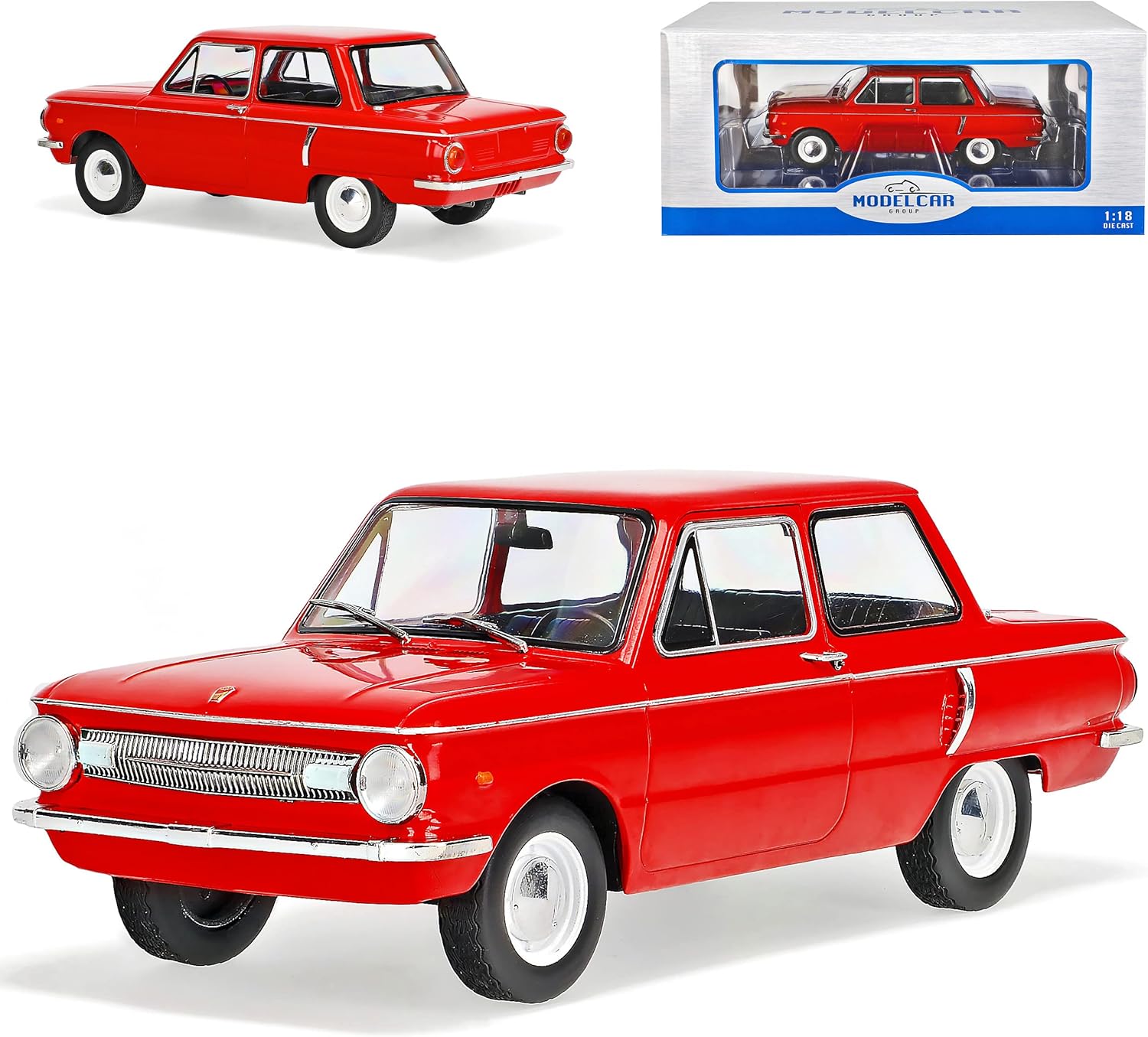 Model Car Group Saporoshez Saporosch ZAZ SAS 966 3 Türer Rot 1966-1972 ...