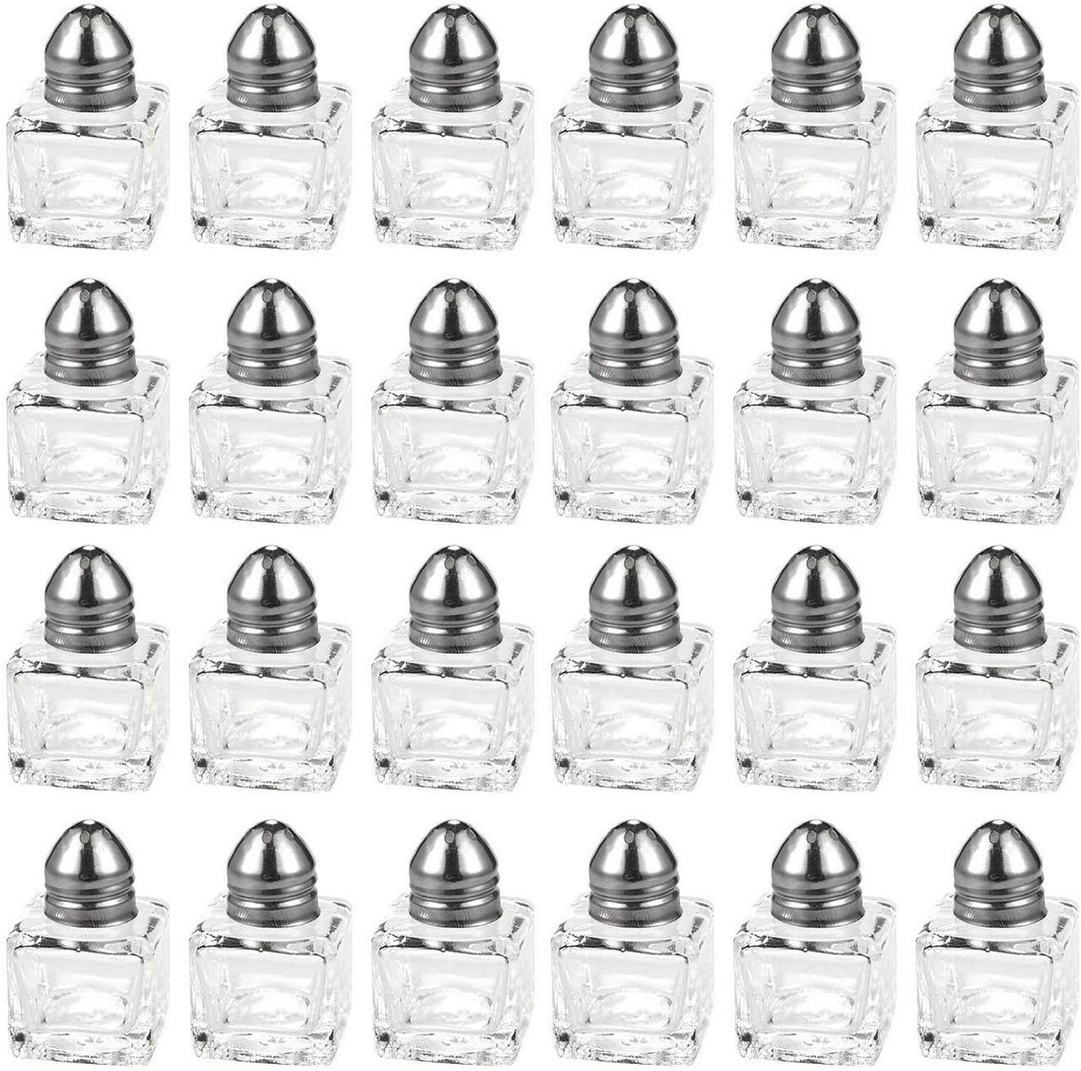 Amazon.com: Juvale Set of 24 Mini Salt and Pepper Shakers (Glass and ...