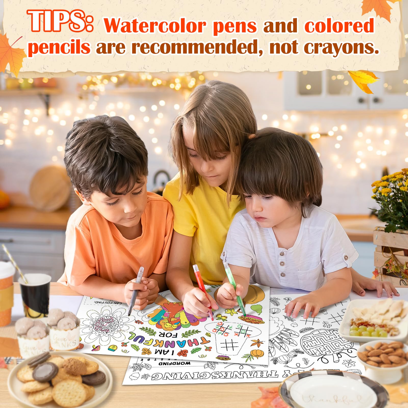 Snapklik.com : Fall Thanksgiving Placemats For Kids To Color ...
