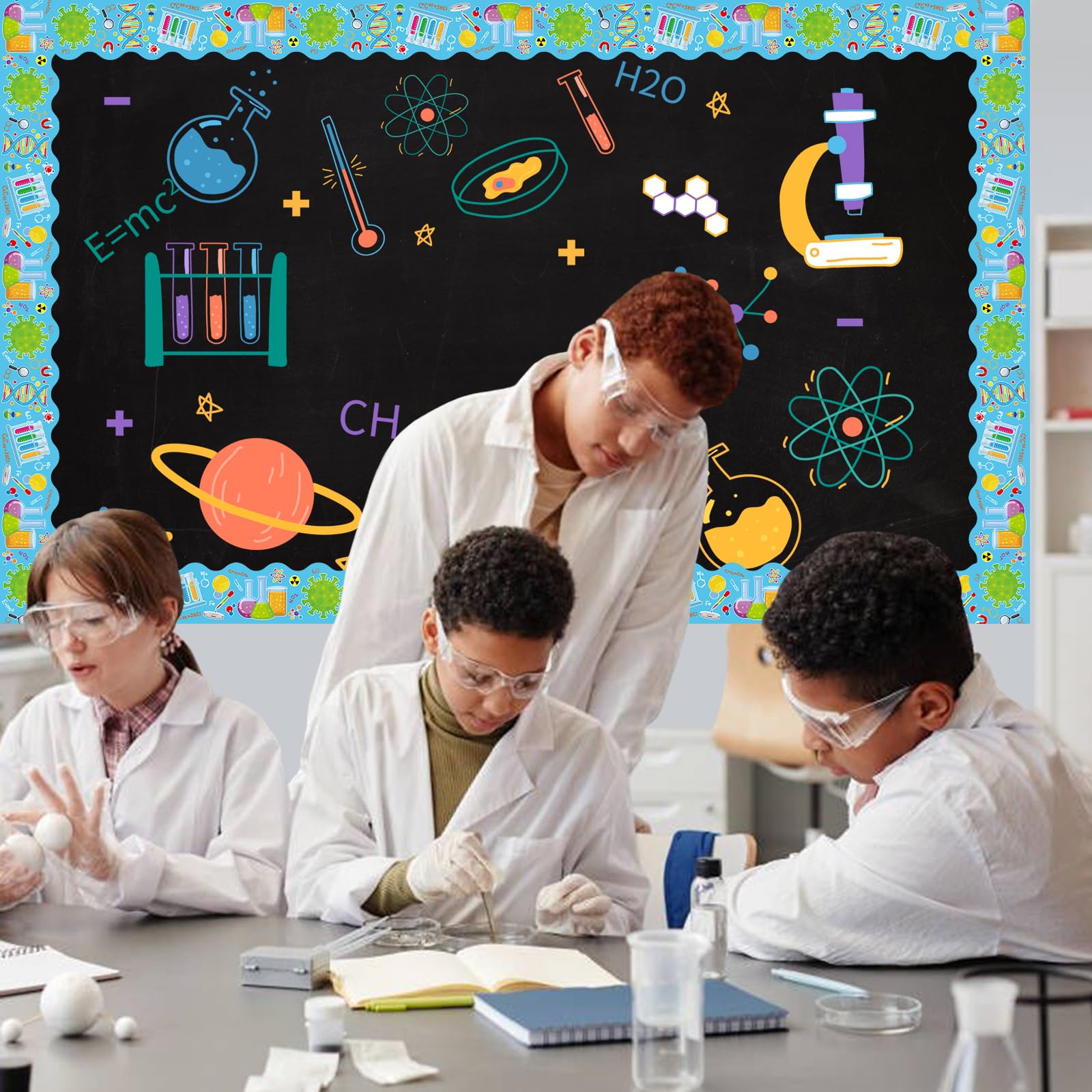 Snapklik.com : 2 Rolls Science Bulletin Board Borders, 65.6 Ft Science ...