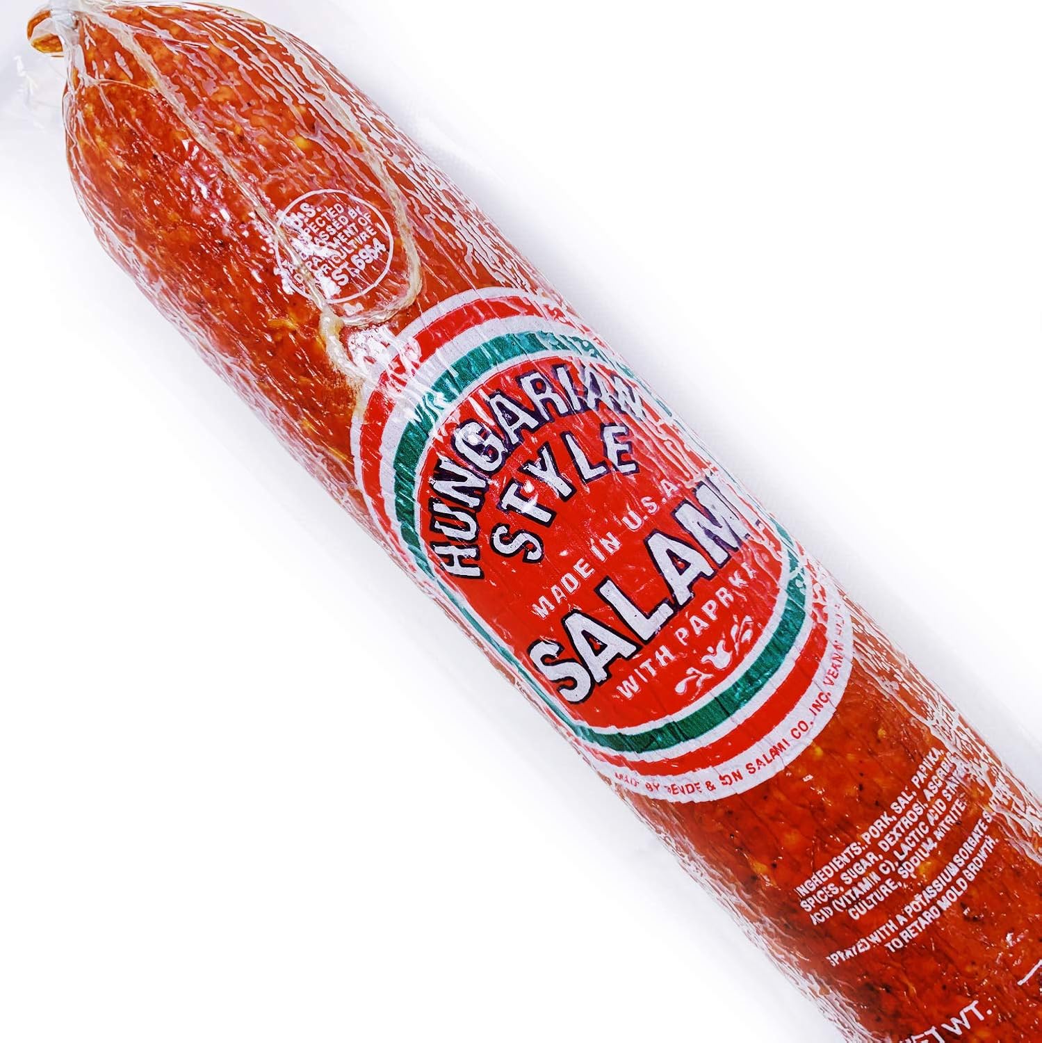 Amazon.com: Hungarian Style Csabai Salami with Paprika, Dry Aged Pork ...