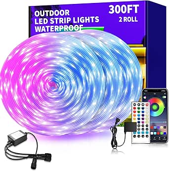 Amazon.com: vimeepro 300 ft Outdoor LED Strip Lights Waterproof,IP68 ...