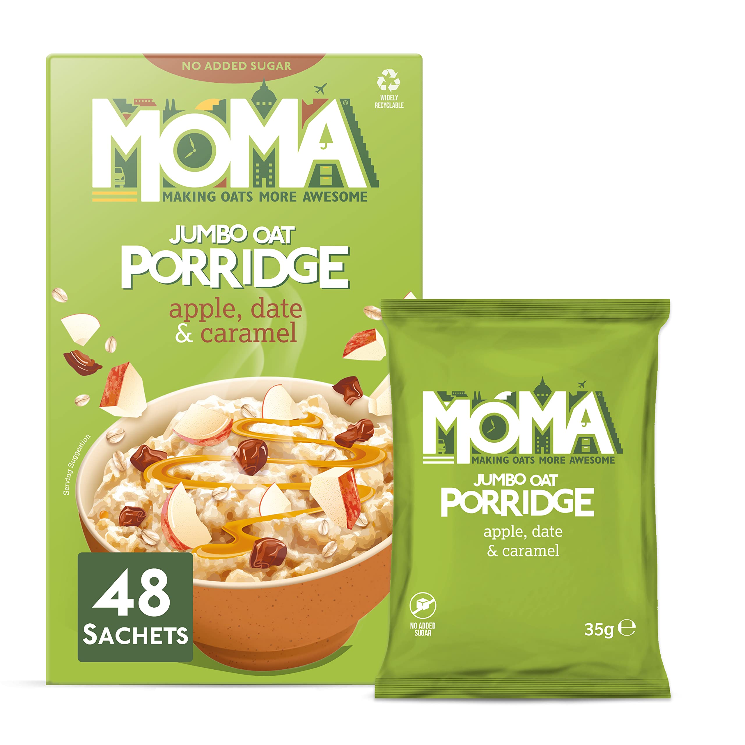 Moma Porridge Sachets Apple Date And Caramel Box Of 48 | Desertcart Bermuda