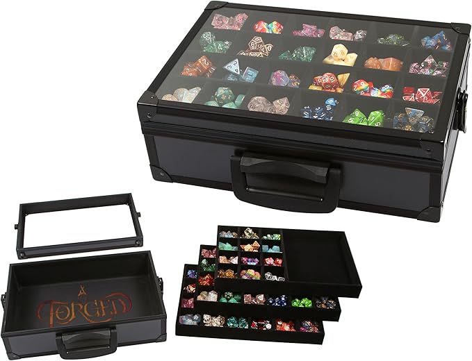 Amazon.com: Forged Dice Co. Dice Display Case and Rolling Tray with 3 ...